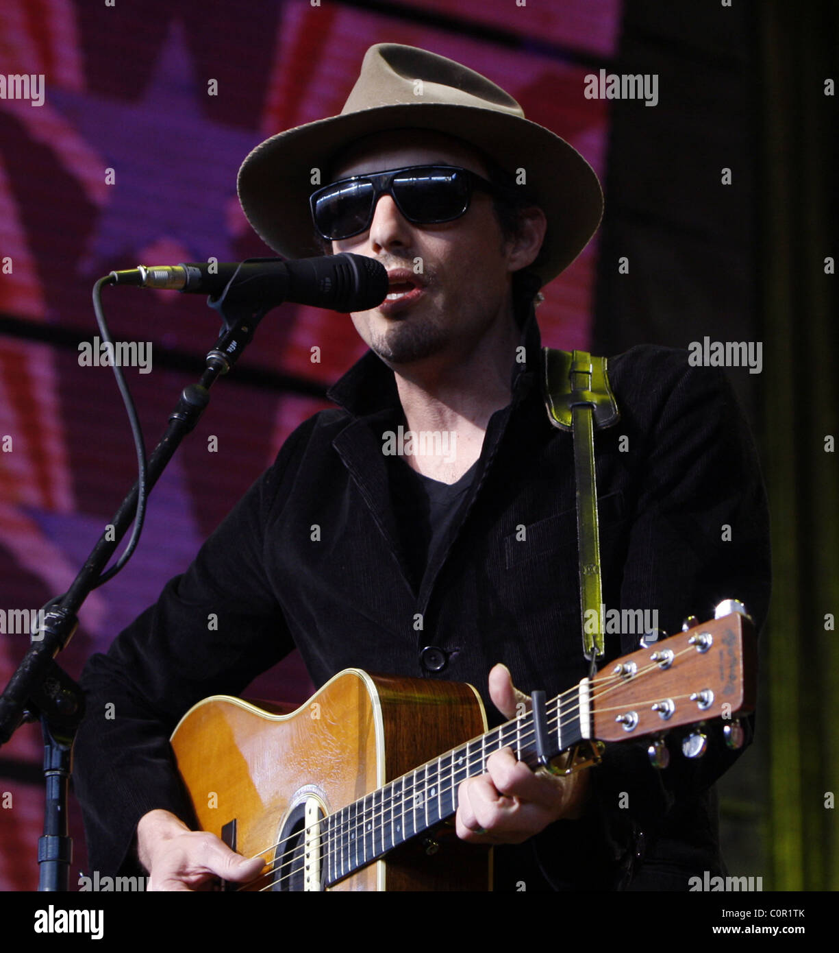 Jacob Dylan performs during Farm Aid 2008 at the Comcast Center ...