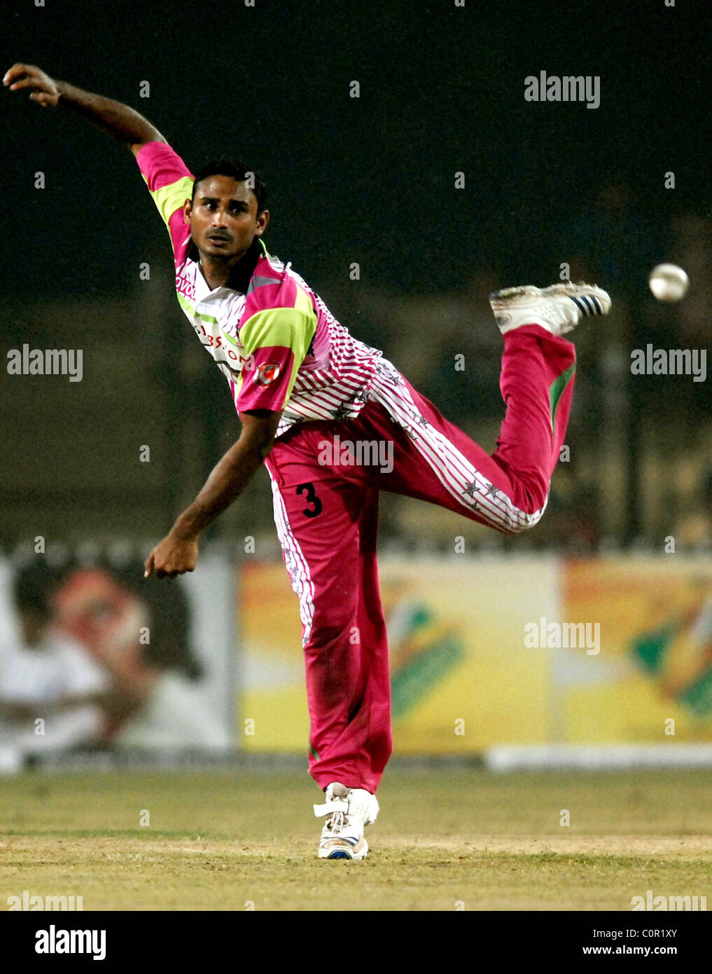 Sayed Mohammed of Chennai Superstars in action against Delhi Giants ...