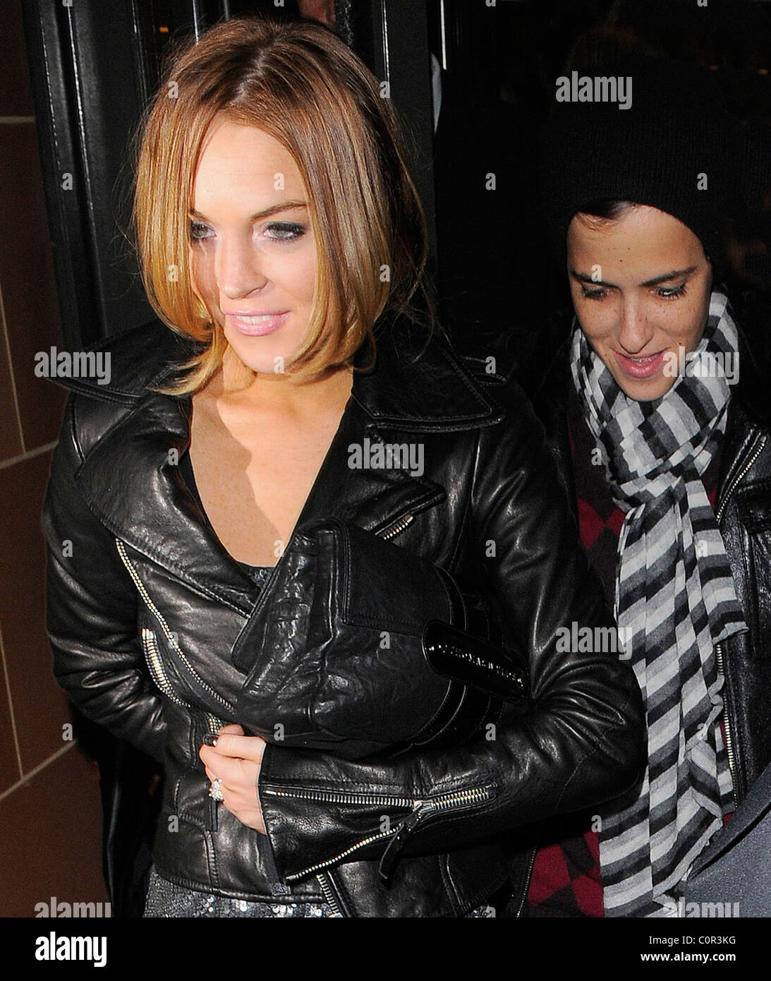 Lindsay Lohan and her girlfriend Samantha Ronson leaving Cipriani ...