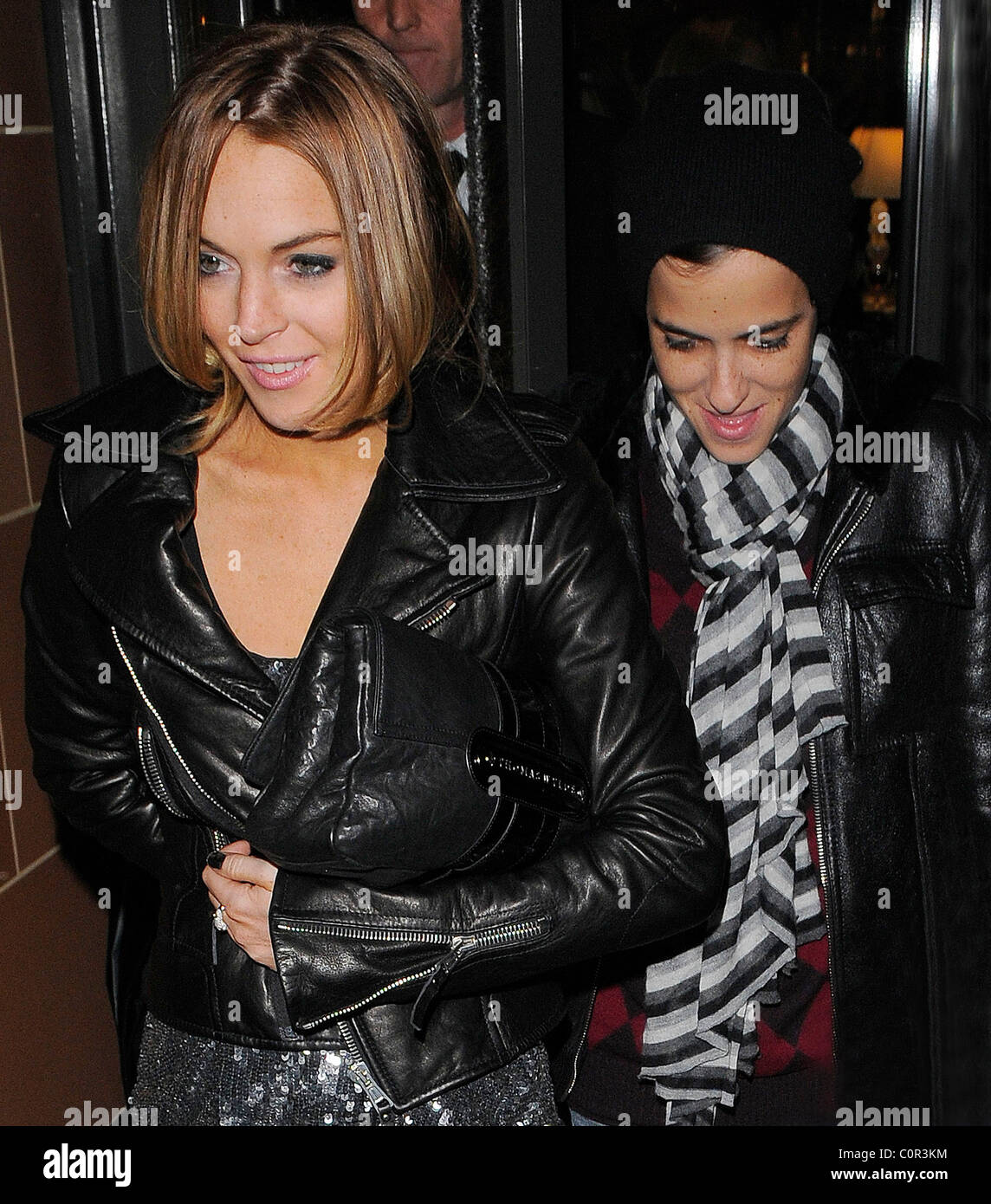 Lindsay Lohan and her girlfriend Samantha Ronson leaving Cipriani ...
