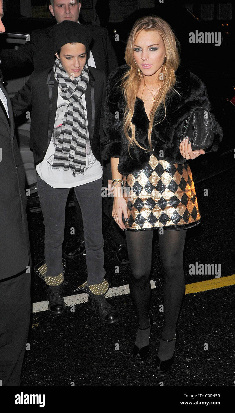 Lindsay Lohan and her girlfriend Sam Ronson arriving at the Notting ...
