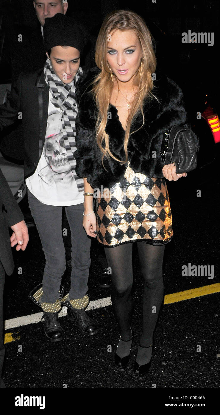Lindsay Lohan and her girlfriend Sam Ronson arriving at the Notting ...