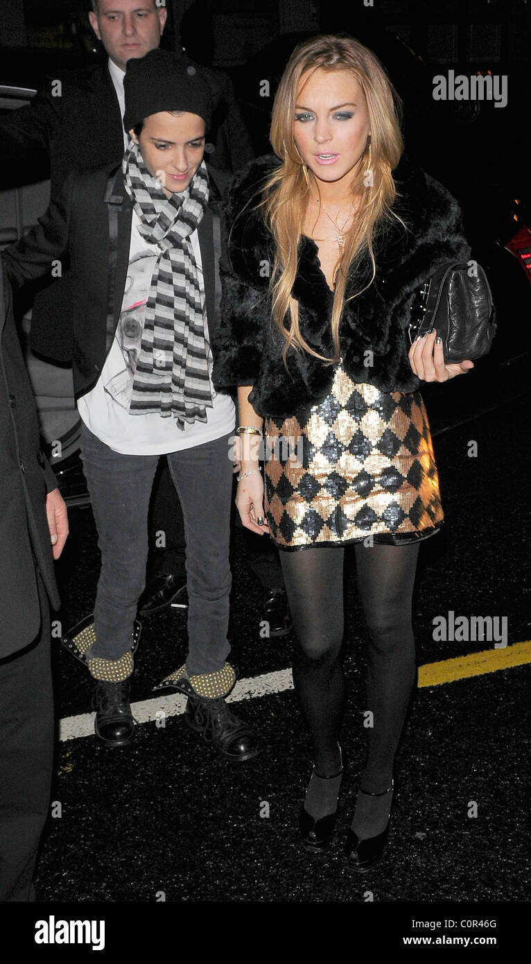 Lindsay Lohan and her girlfriend Sam Ronson arriving at the Notting ...