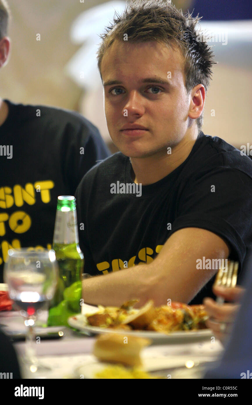 James Baxter Emmerdale All Stars v The Red Carpet charity football in ...