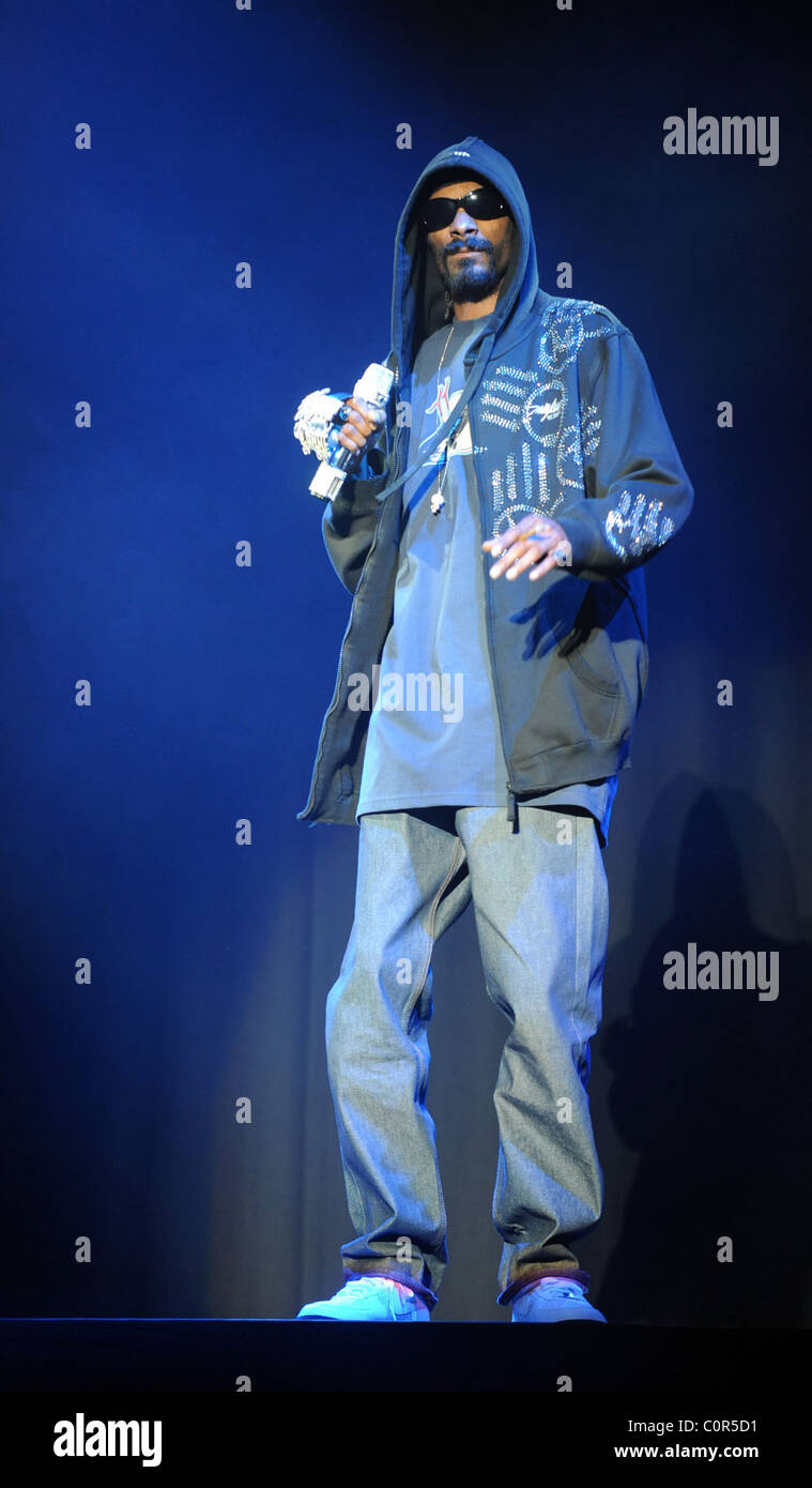 American rapper Snoop Dogg performing in concert at the Heineken Music ...