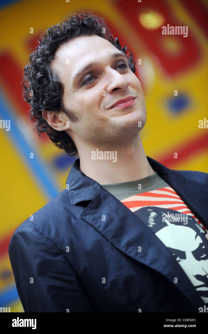 Claudio Santamaria filming on the set of his new Italian movie 'The ...