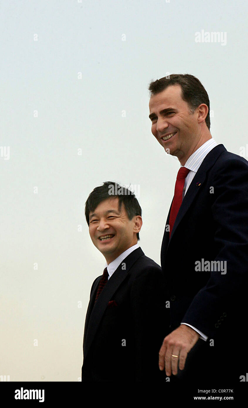 Crown Prince Felipe of Asturias meets Prince Naruhito of Japan at ...