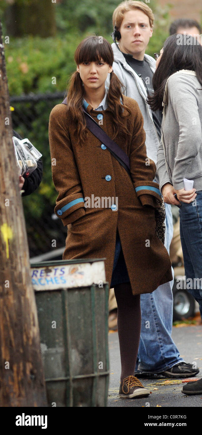 Jessica Alba filming on location of her new movie 'An Invisible Sign of ...