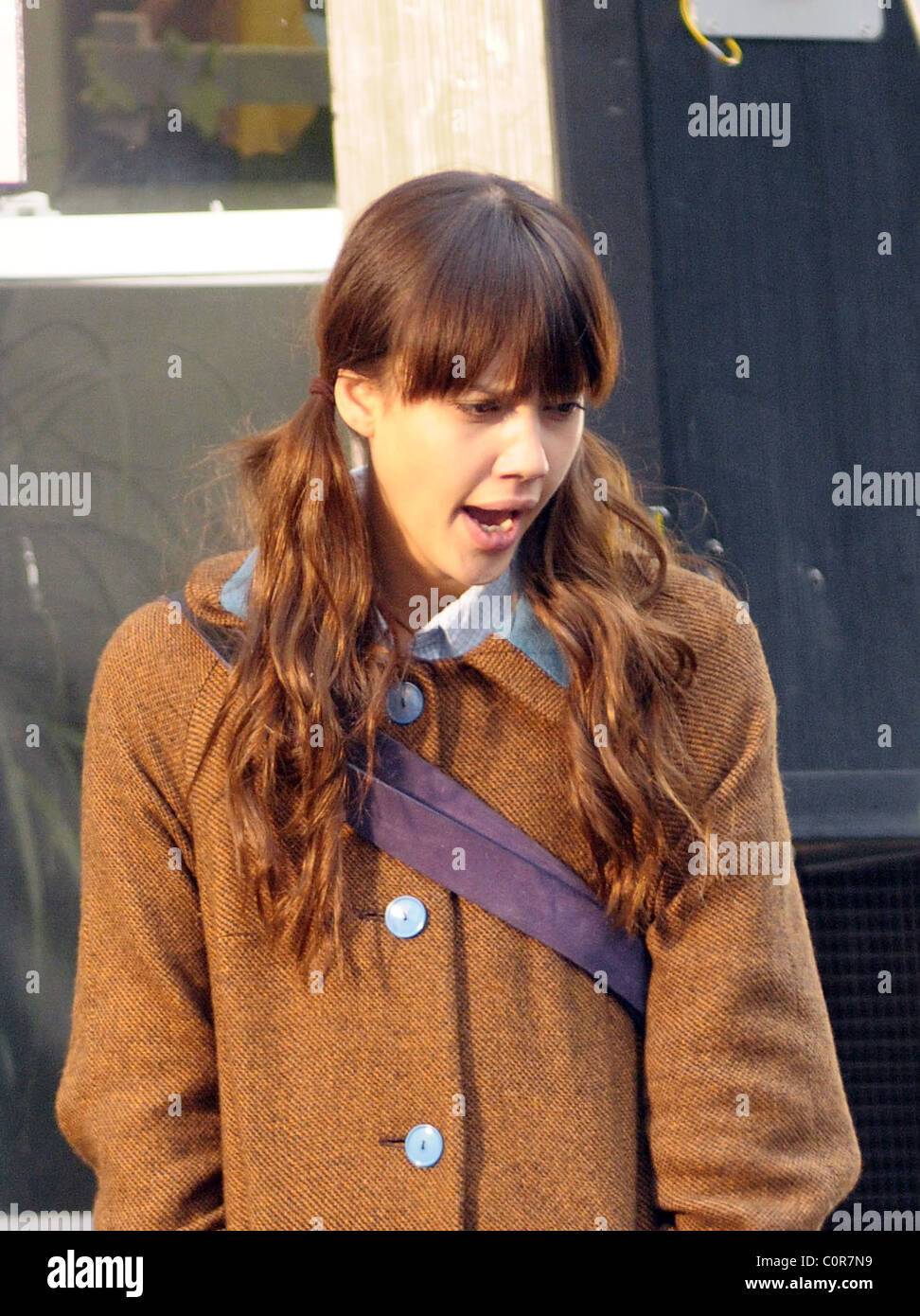 Jessica Alba filming on location of her new movie 'An Invisible Sign of ...