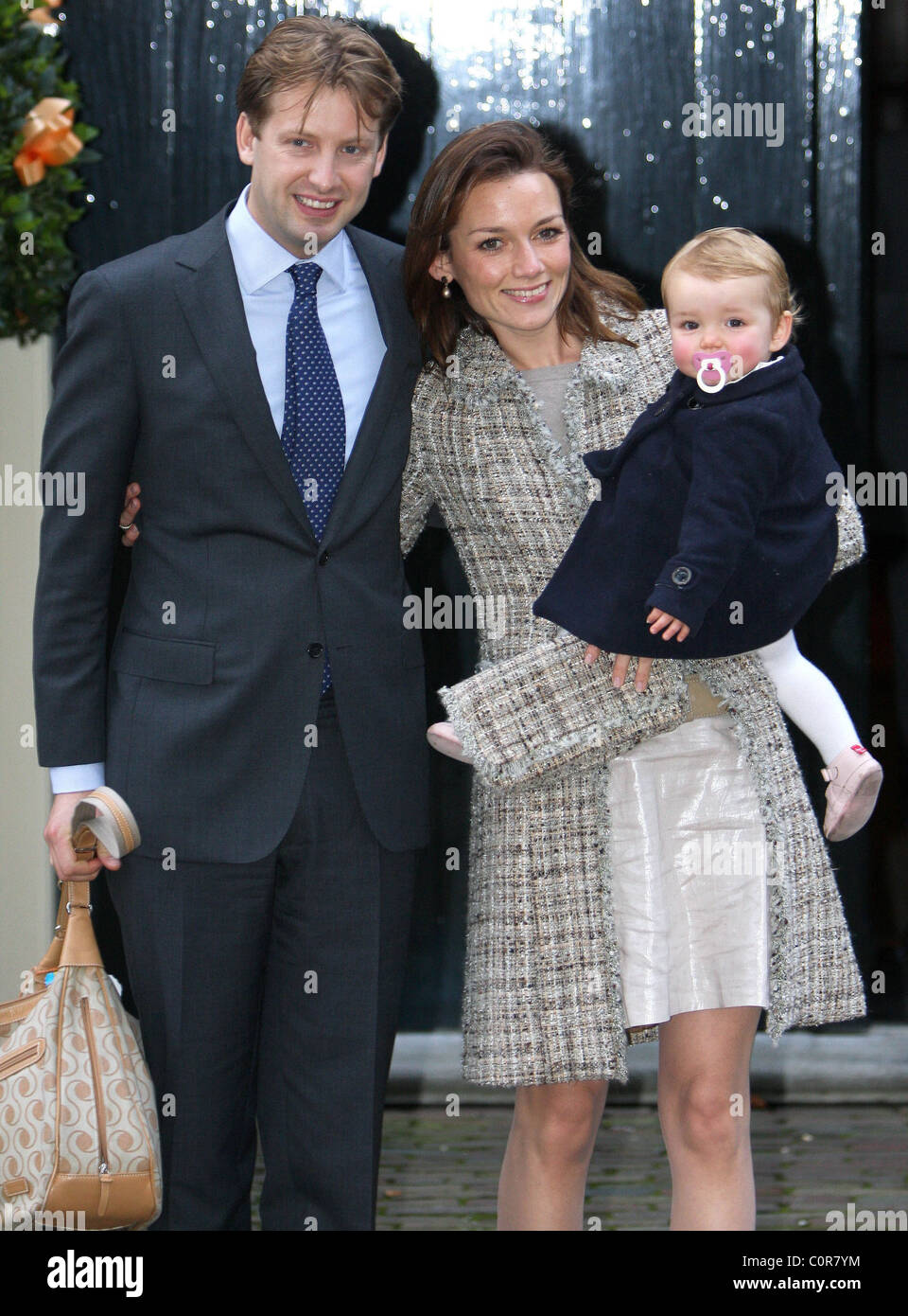 Prince Floris and Princess Aimee with their daughter The christening of ...