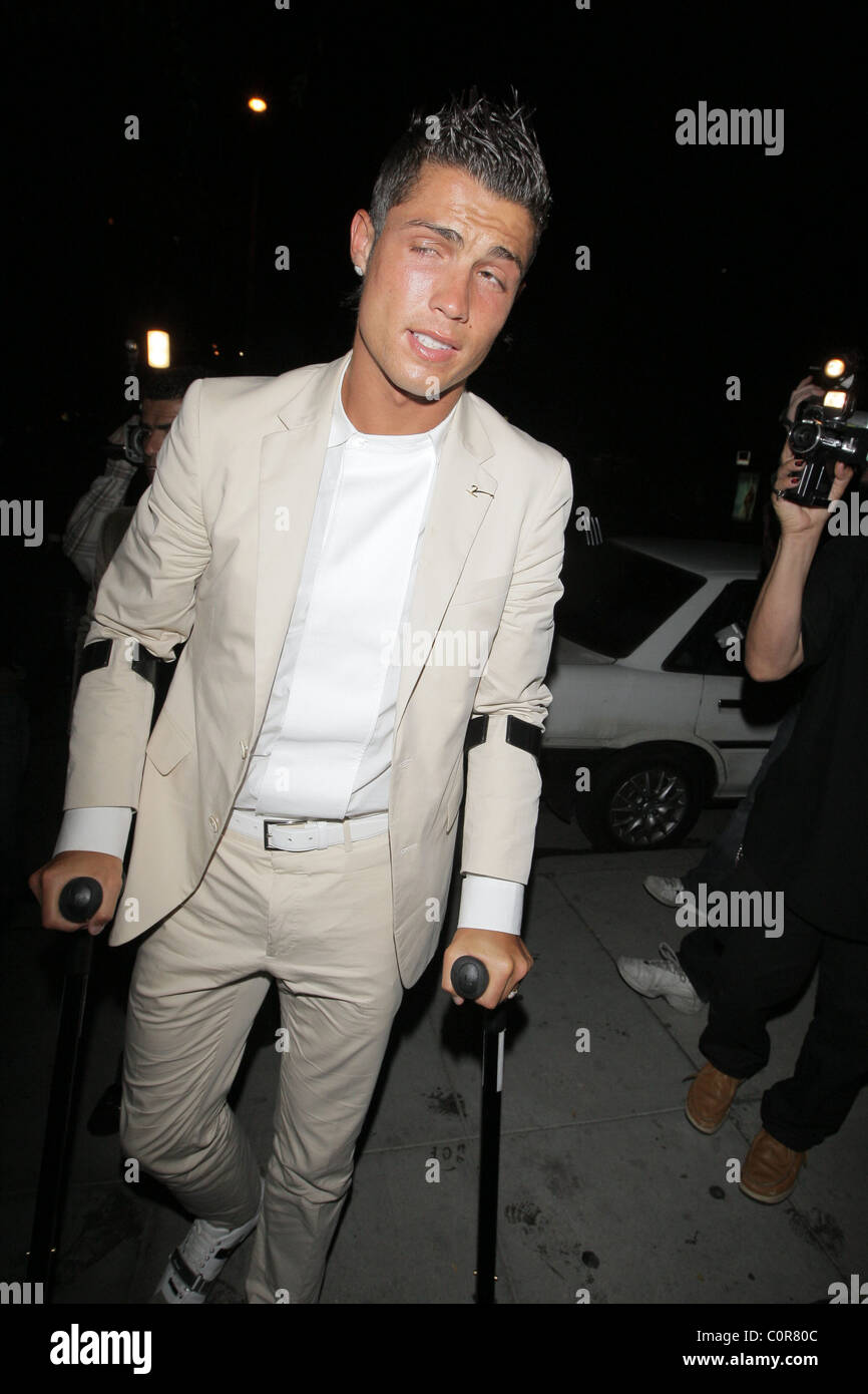 Cristiano Ronaldo Outside the Crown nightclub Hollywood, California ...