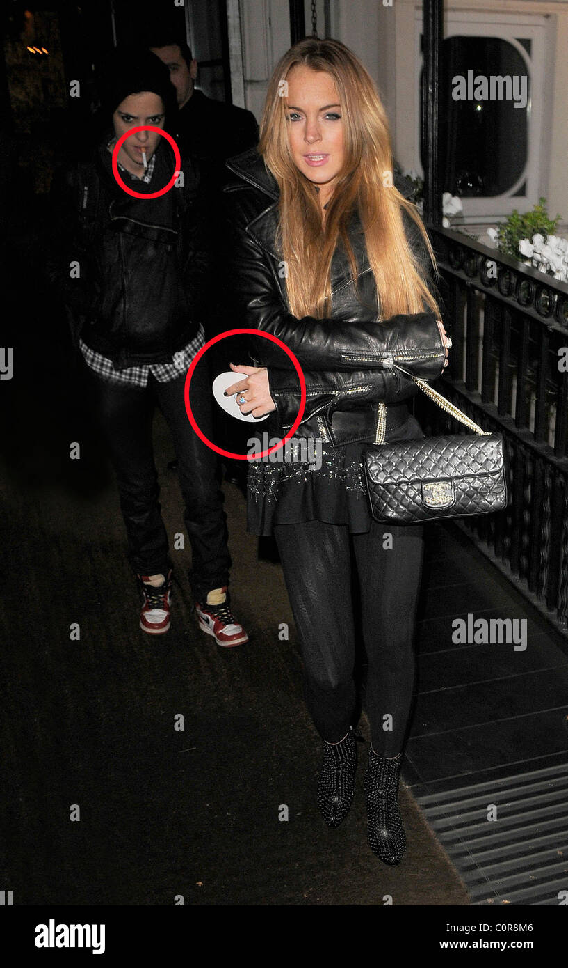 Lindsay Lohan and her girlfriend Samantha Ronson leave their hotel, and ...