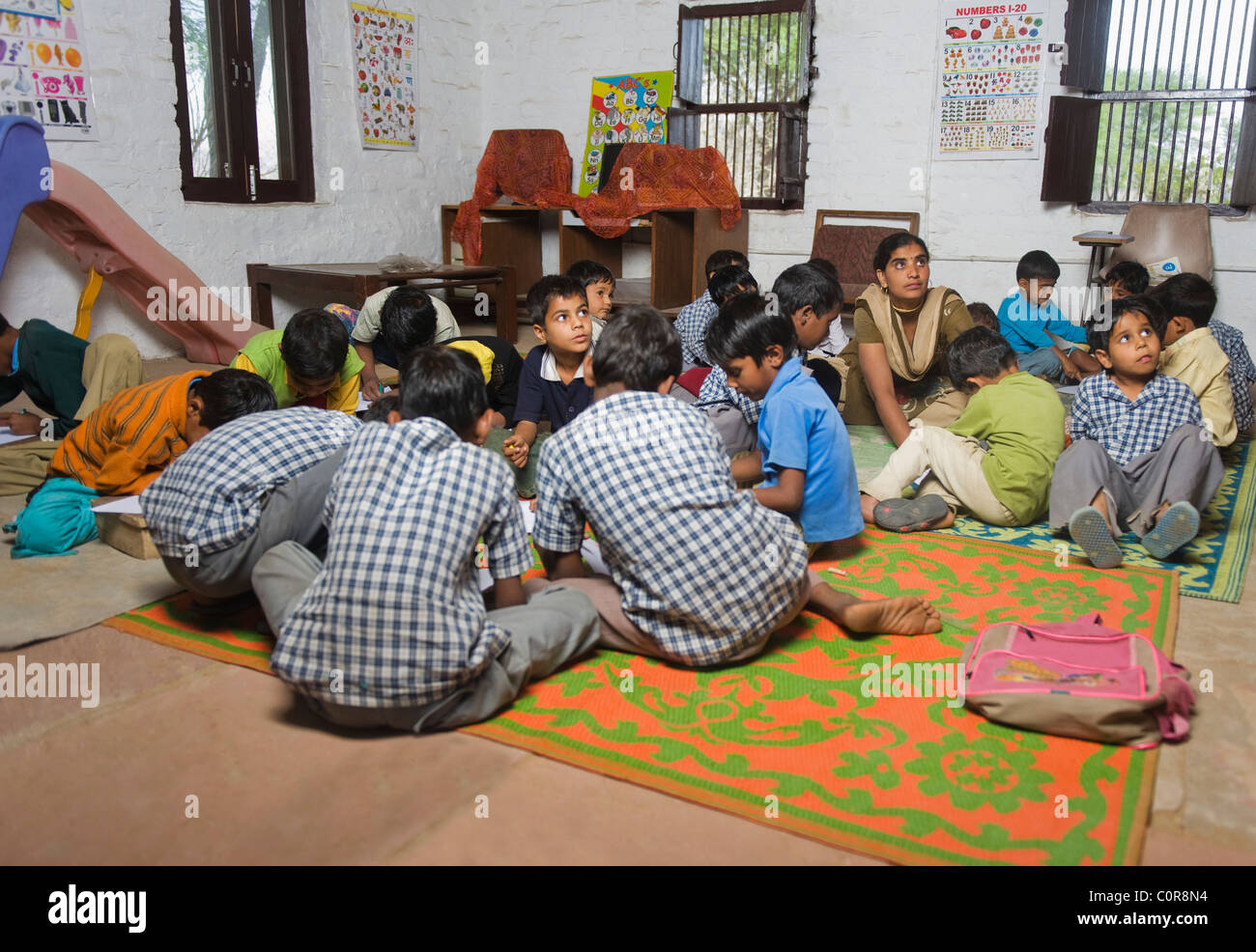 Scene of a rural classroom Stock Photo - Alamy