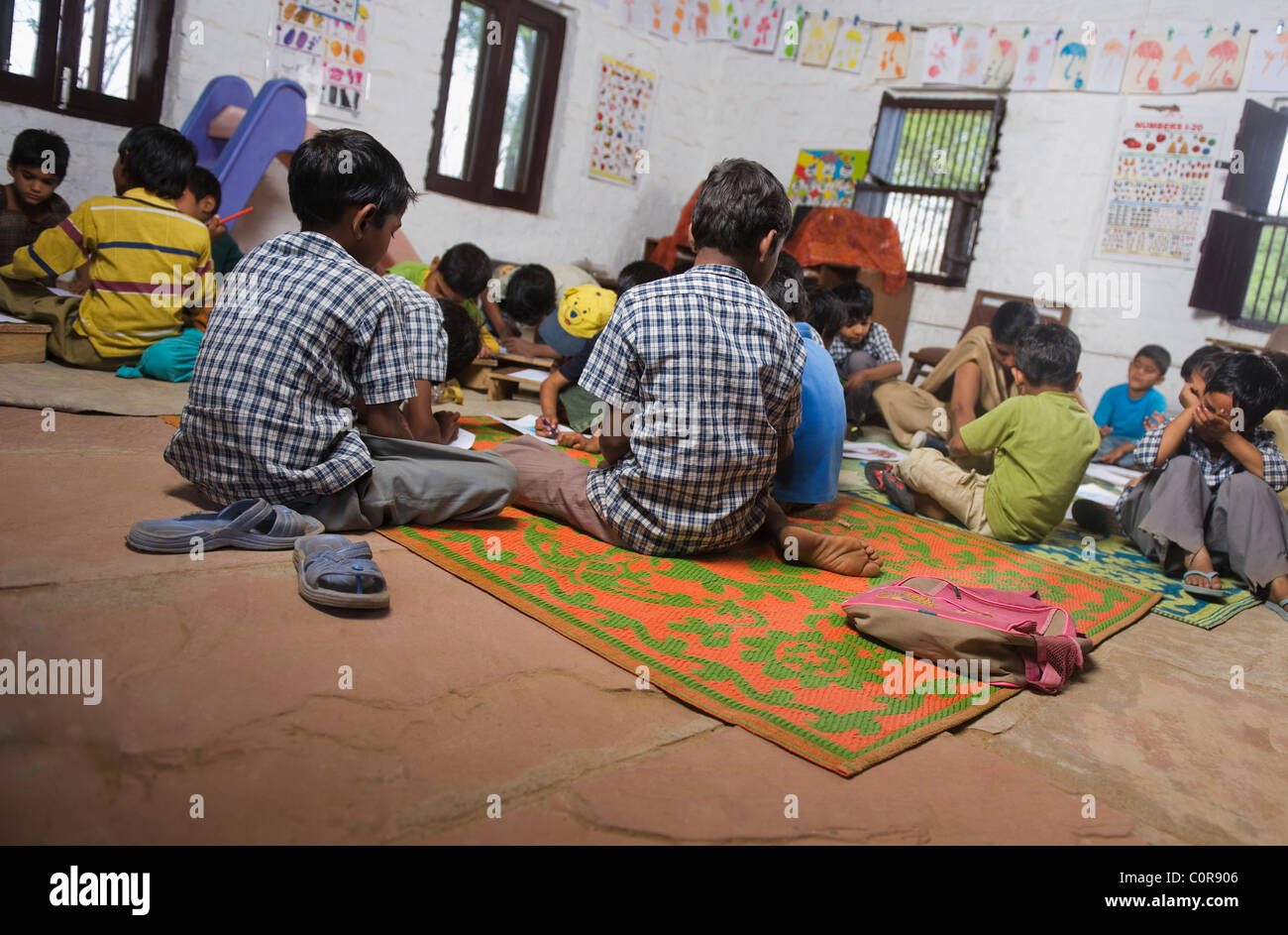 Rural Indian Village School Teacher Stock Photos & Rural Indian Village ...