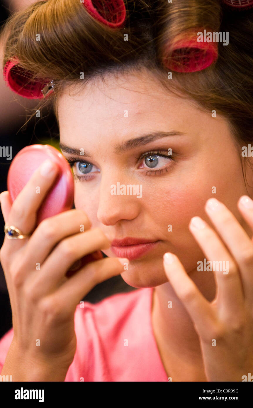 Miranda Kerr Victoria Secret Fashion Show Backstage Hair and Makeup at ...