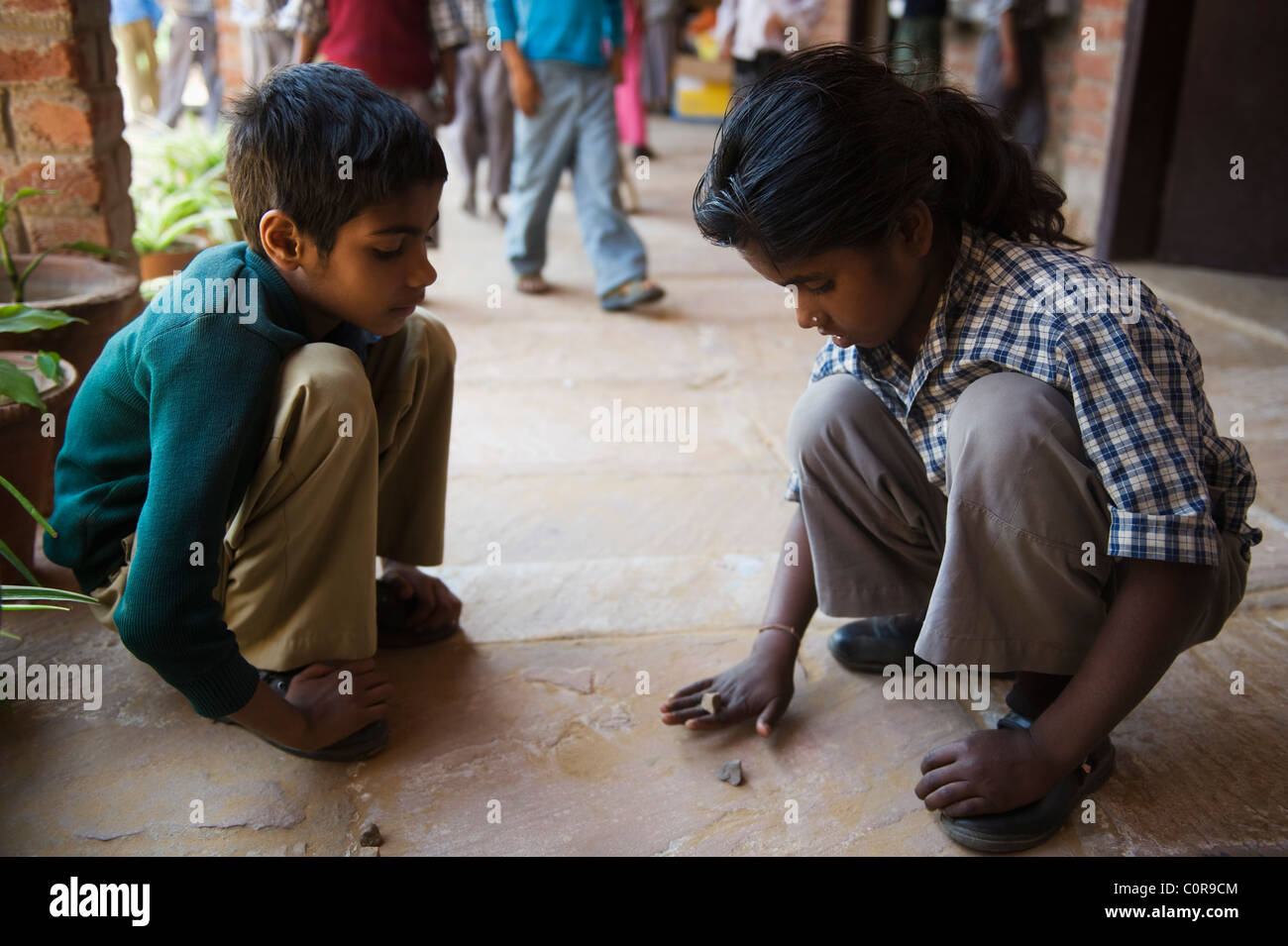 School children playing in the school Stock Photo - Alamy