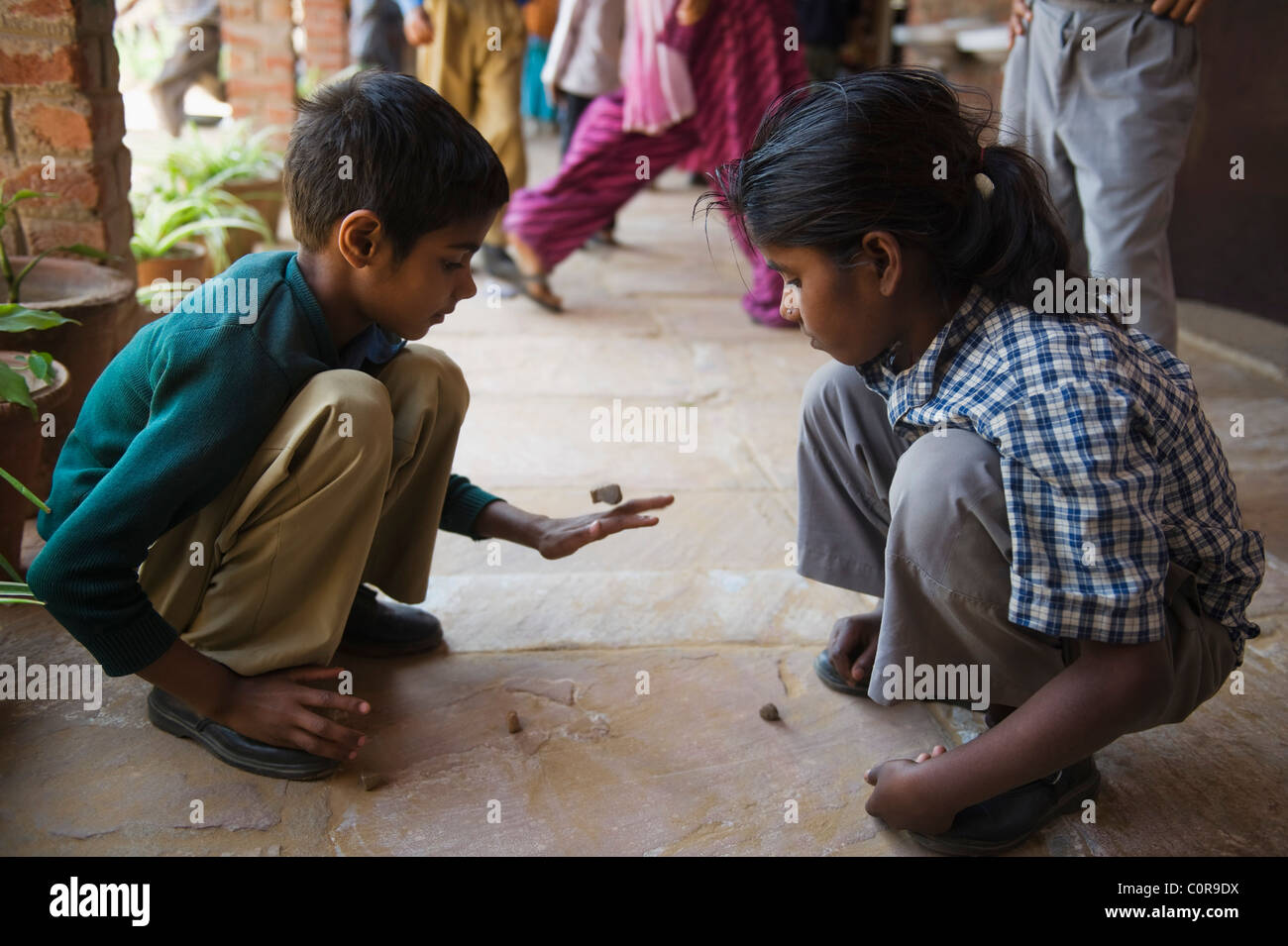 School children playing in the school Stock Photo - Alamy