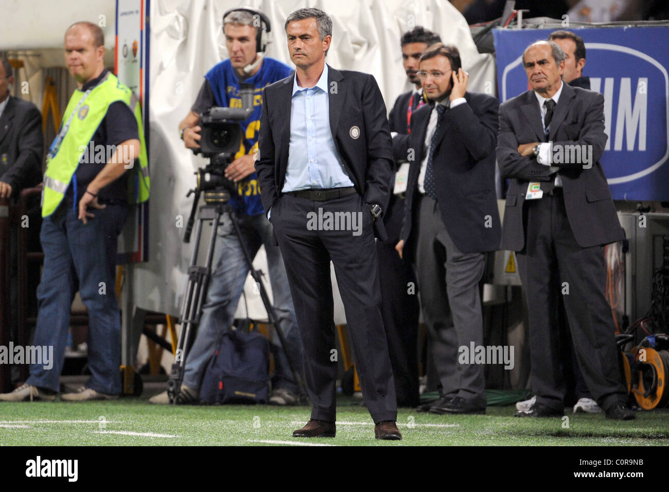 Jose Mourinho of Inter Milan watches from the touchline during a Serie ...