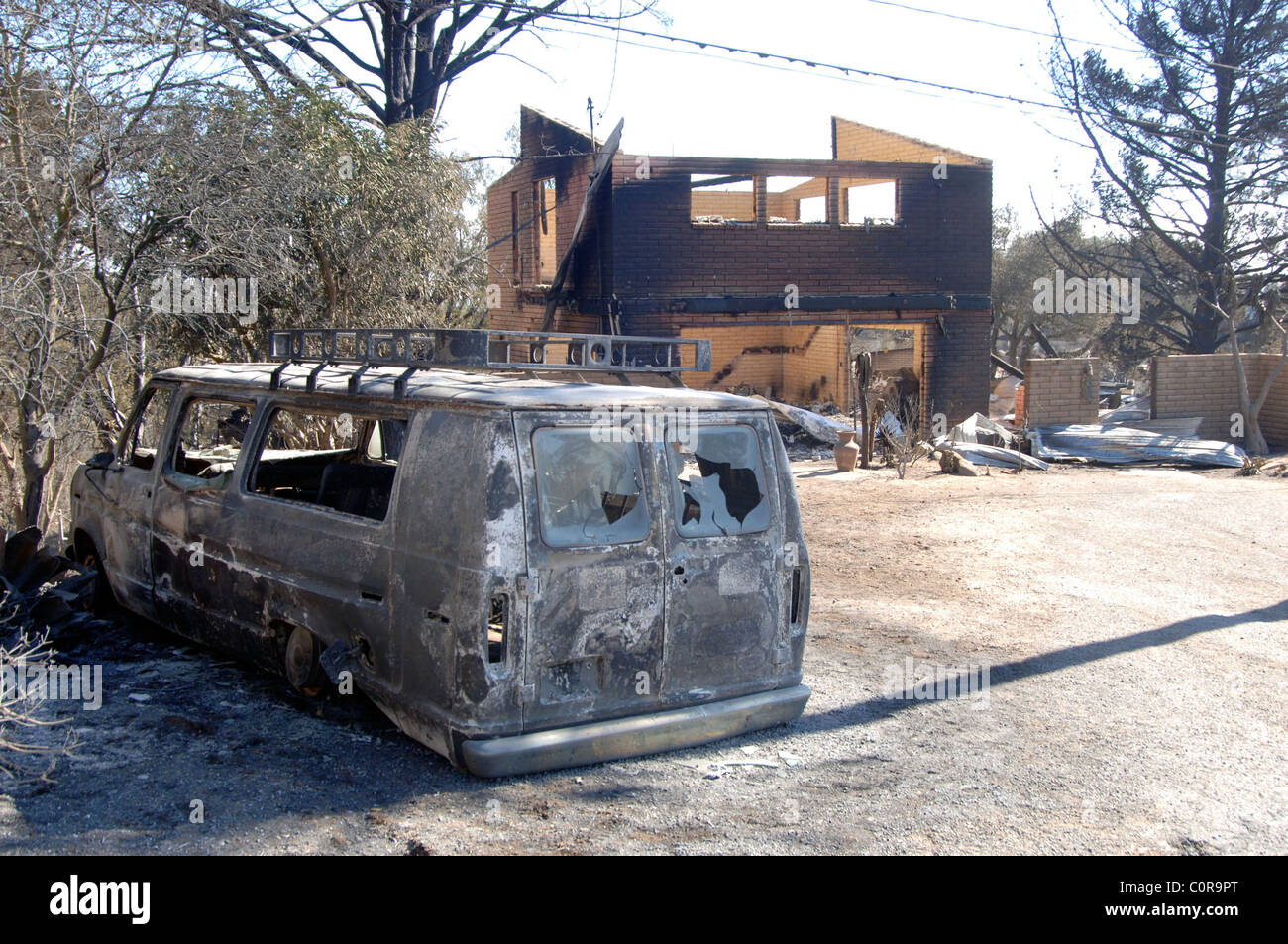 Devastation left after the wildfires in Montecito, Santa Barbara ...