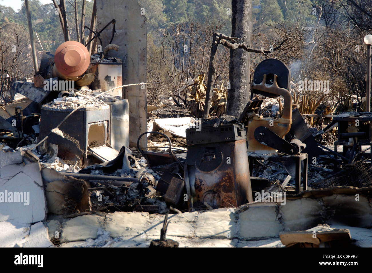 Devastation left after the wildfires in Montecito, Santa Barbara ...