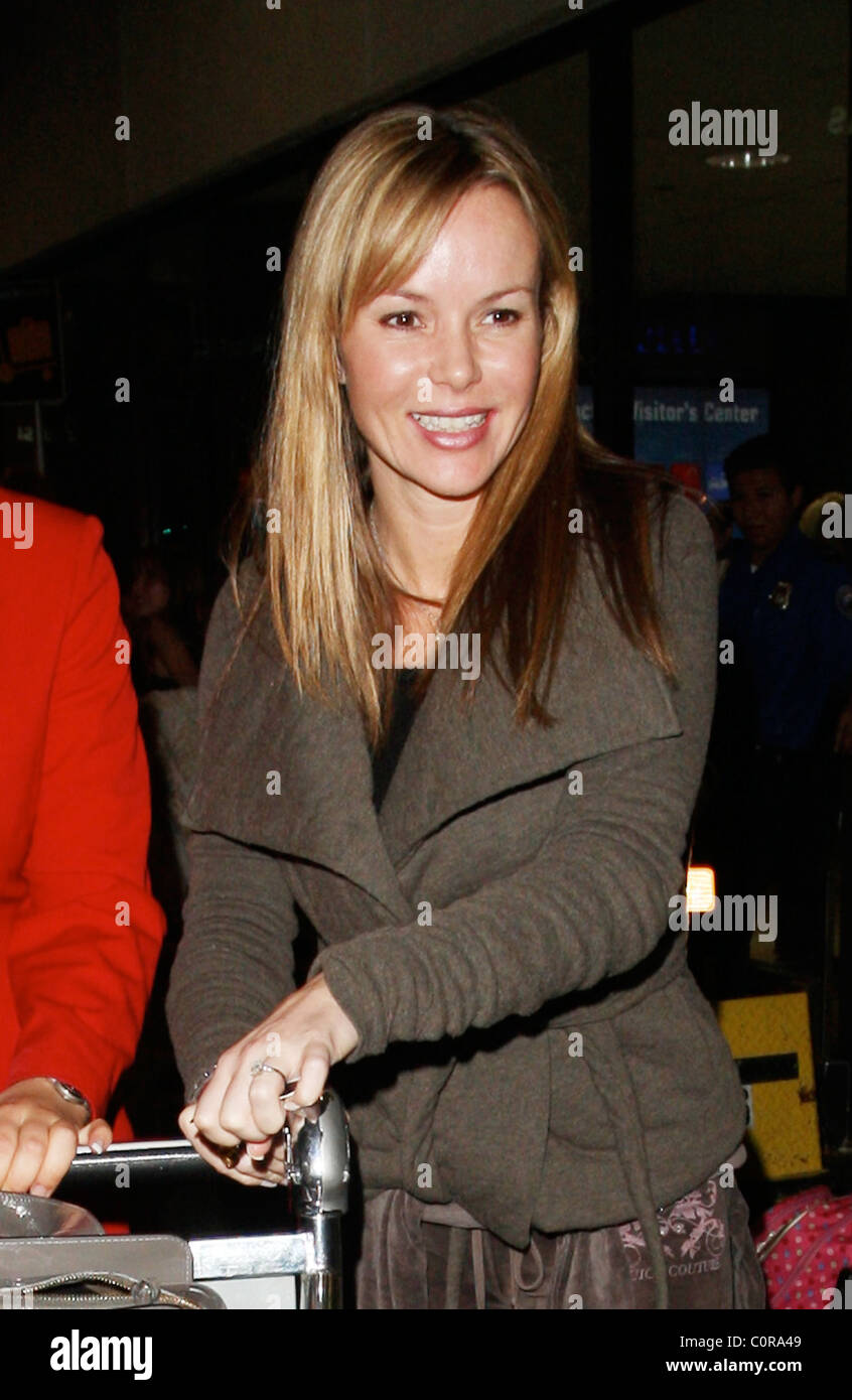 British actress and TV personality Amanda Holden arrives at LAX airport ...