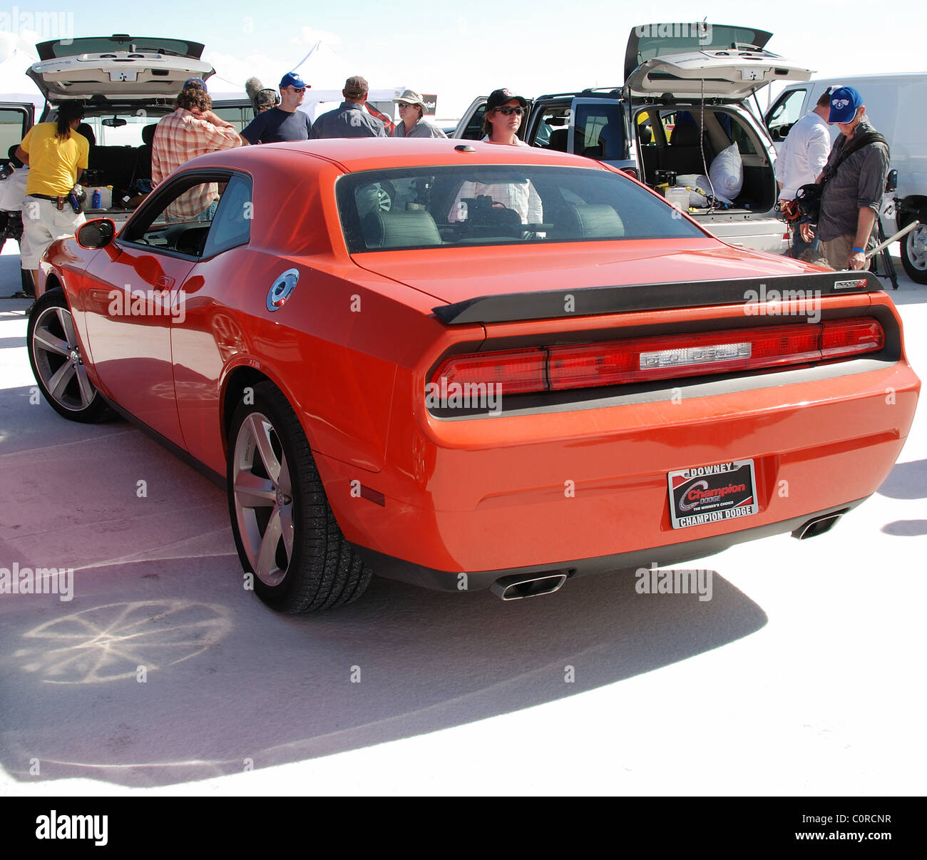 Filming the new series of Top Gear at the Bonneville Salt Flats Utah ...