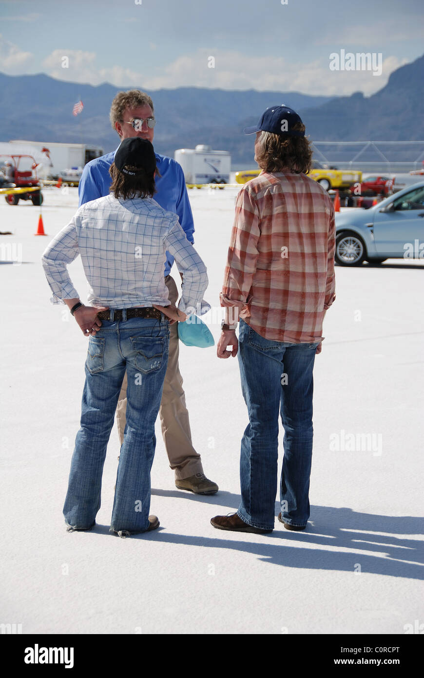 Filming the new series of Top Gear at the Bonneville Salt Flats Utah ...