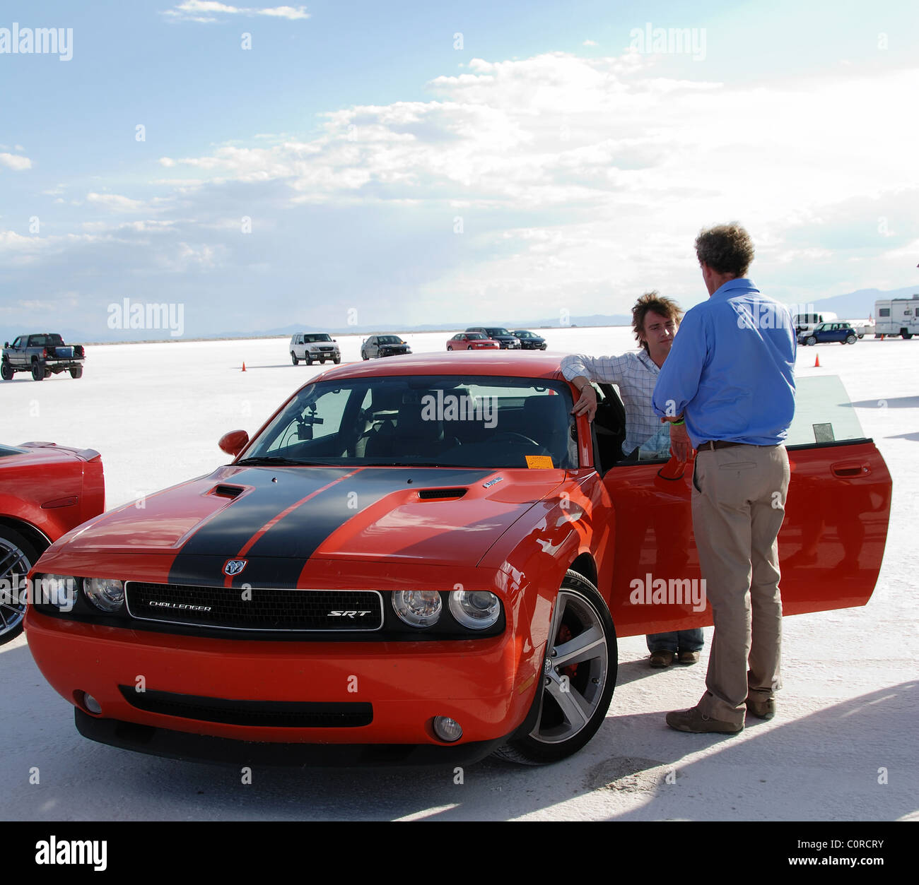 Filming the new series of Top Gear at the Bonneville Salt Flats Utah ...