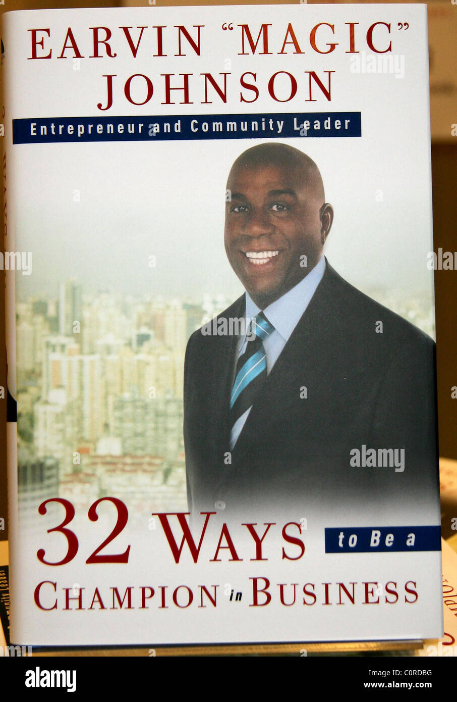 Earvin 'Magic' Johnson signing for his book '32 Ways to be a Champion ...