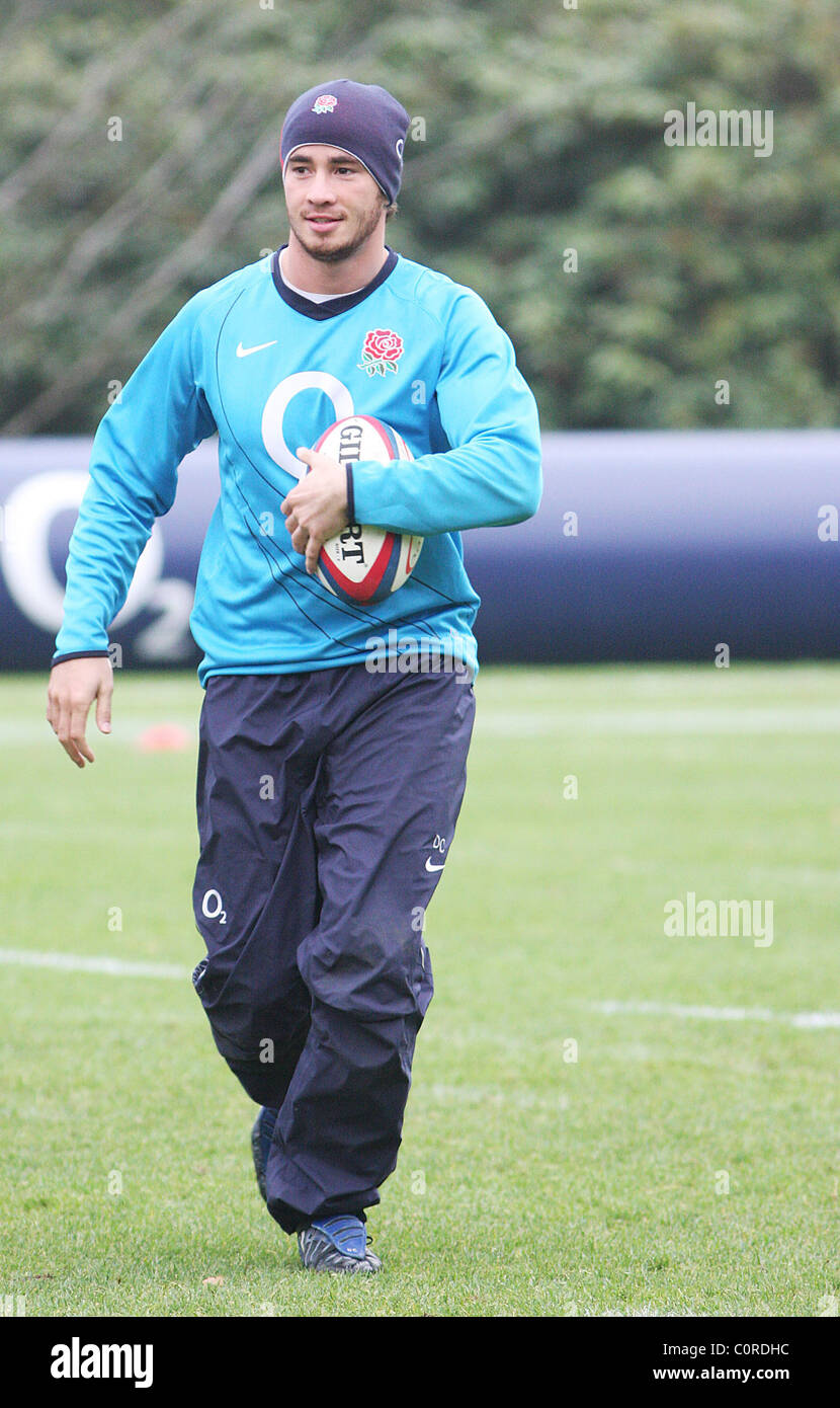 Danny Cipriani The England rugby team training at the Pennyhill Park ...