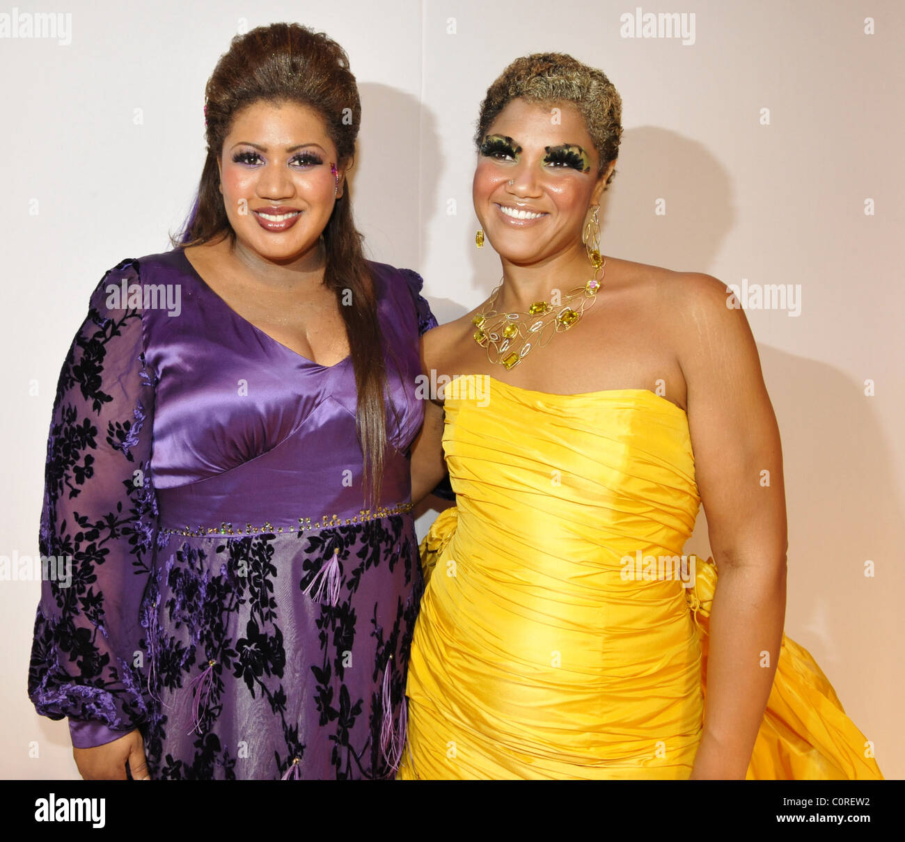 Simone Denny (L) and Measha Bruggergosman (R) 2008 Cadbury Chocolate ...