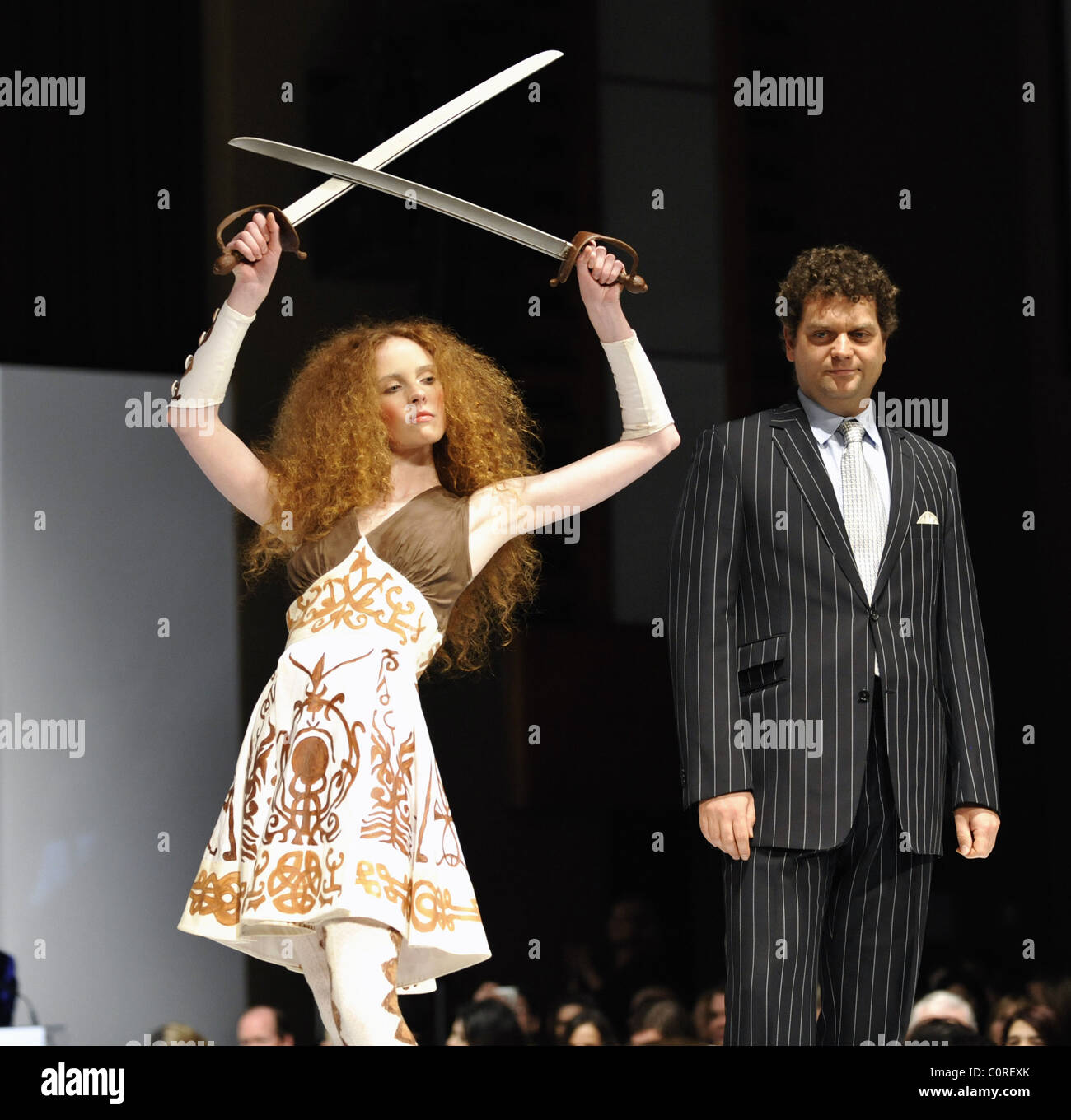 Model with Designer Andrew Majtenyi 2008 Cadbury Chocolate Couture ...