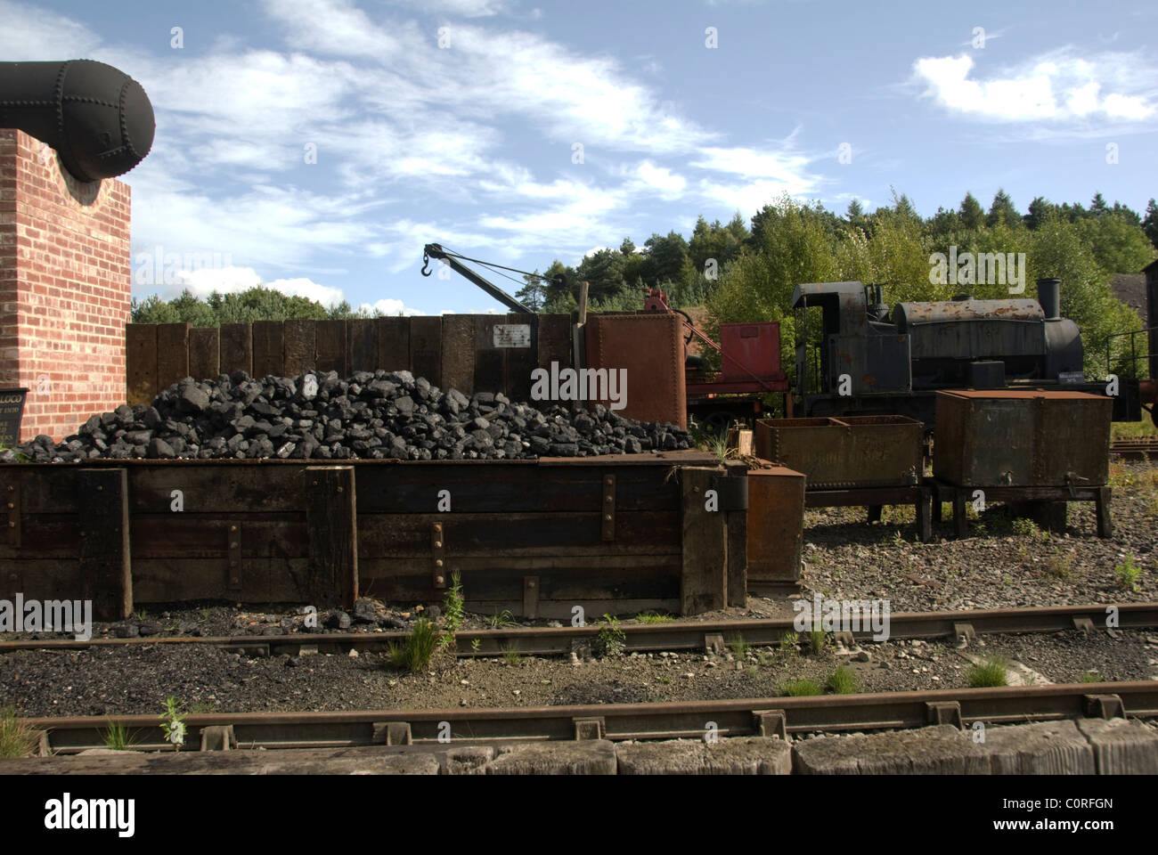 DURHAM ; BEAMISH MUSEUM; COLLIERY COAL YARD 1913 Stock Photo - Alamy