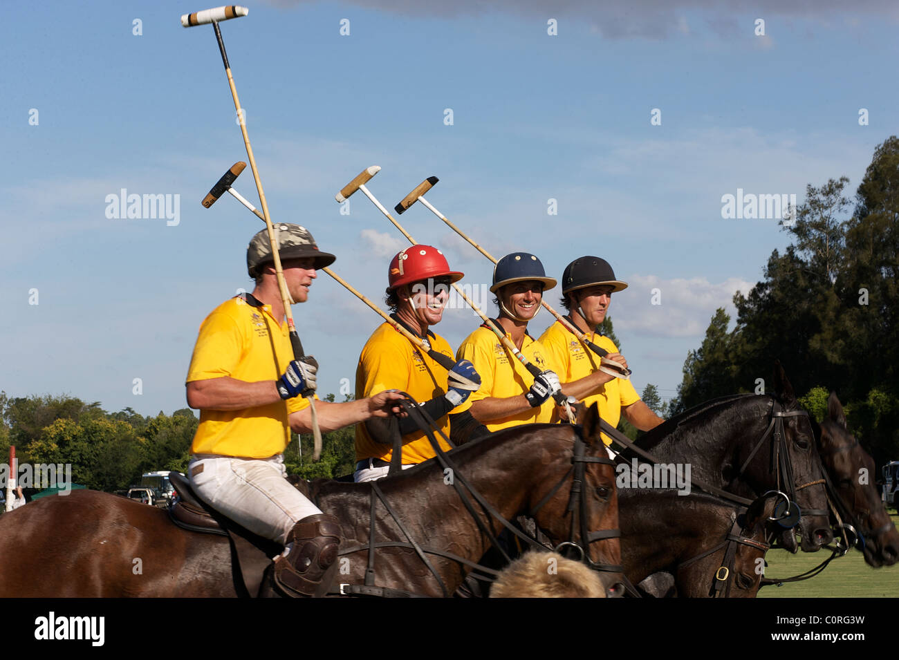 The Australian team before the International Polo Test match between ...