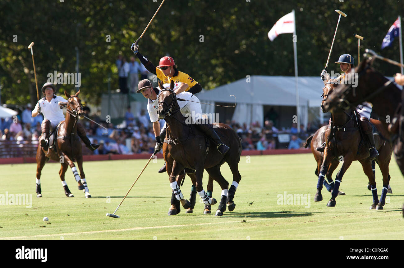Action from the International Polo Test match between Australia and ...