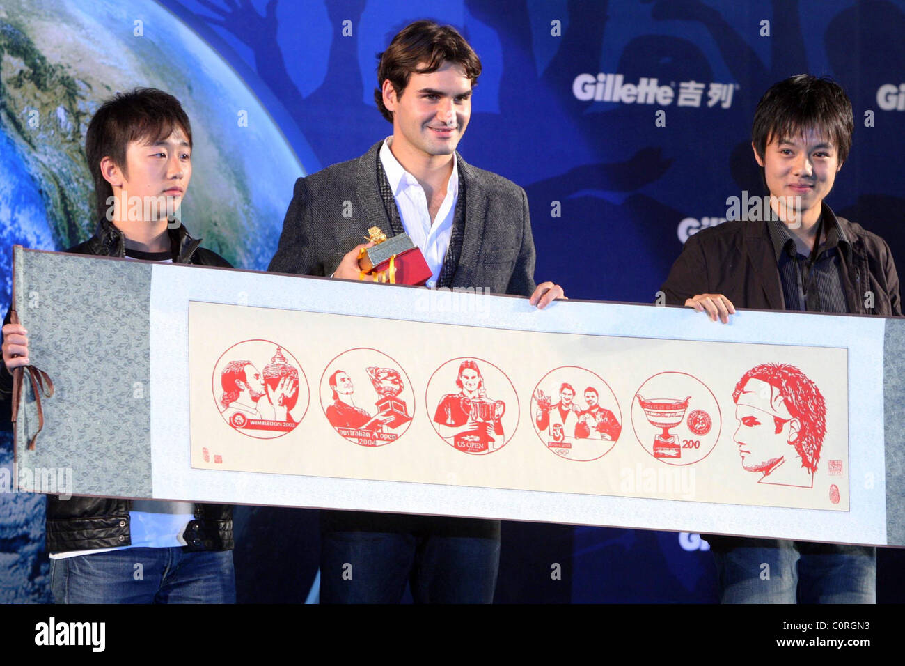 Roger federer gillette hi-res stock photography and images - Alamy