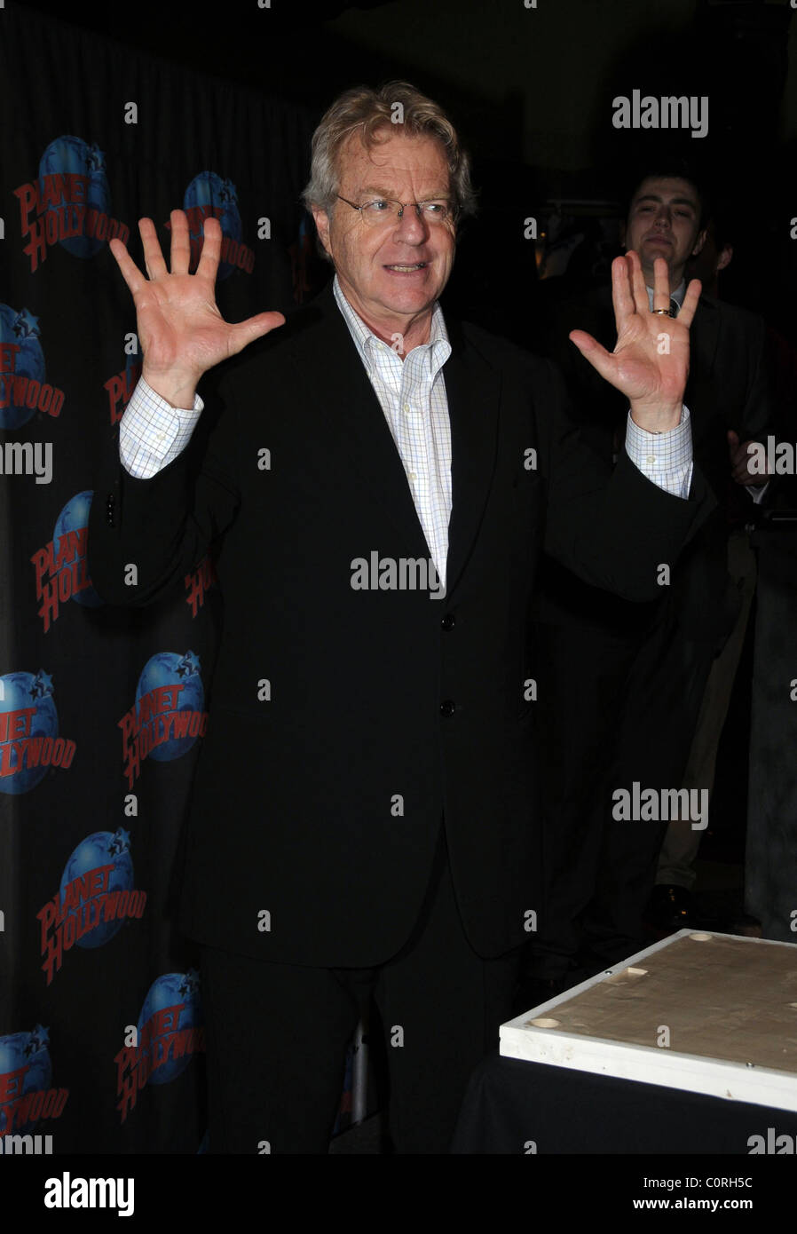 Jerry Springer hand print ceremony at Planet Hollywood in Times Square ...