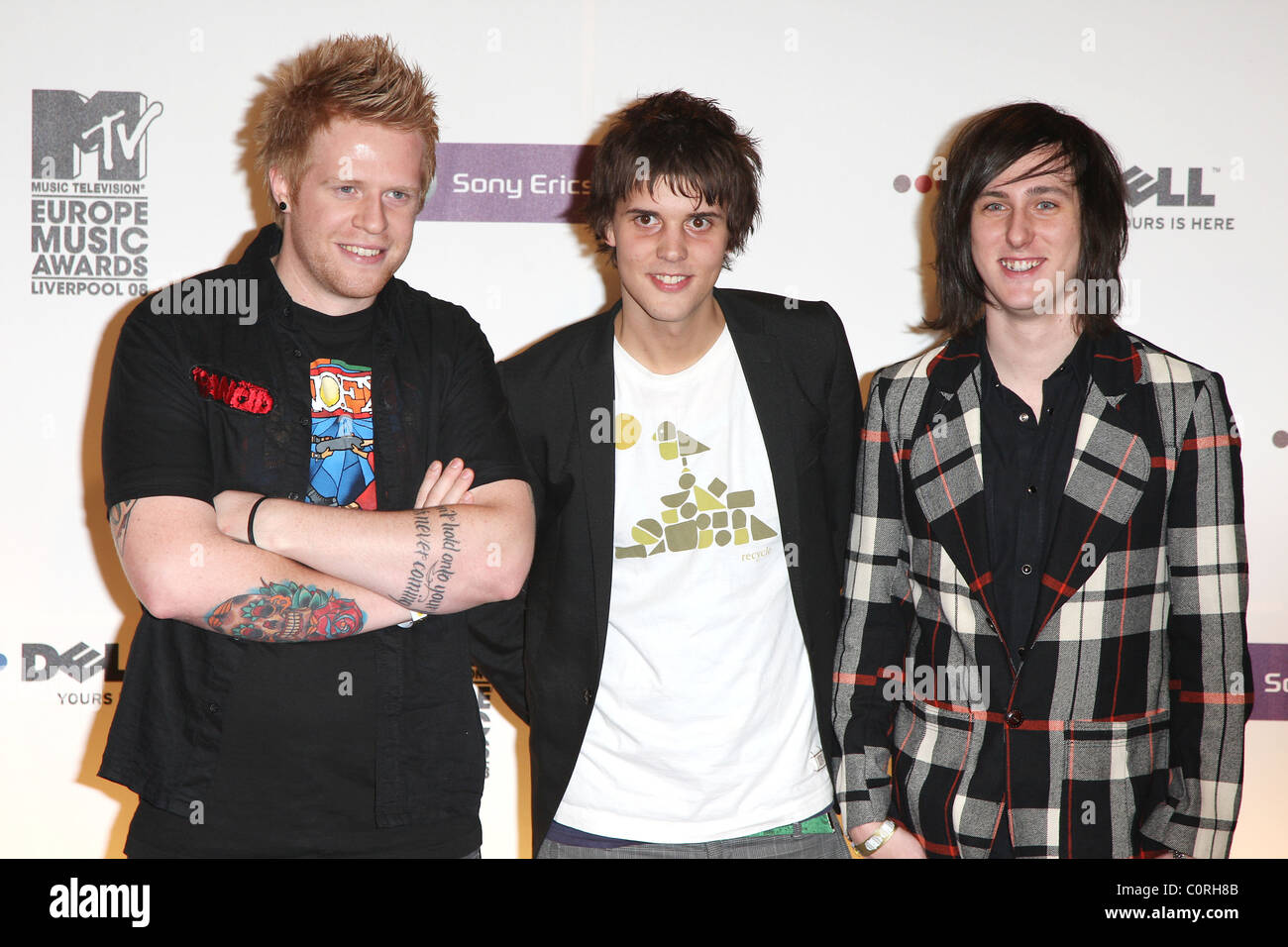 Oscar Kempe, Jacob Widen and Erik Lantz of Neverstore, arrive for the ...