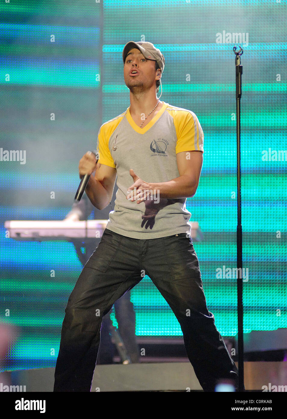 Enrique Iglesias onstage during a performance at the o2 Dublin for the ...