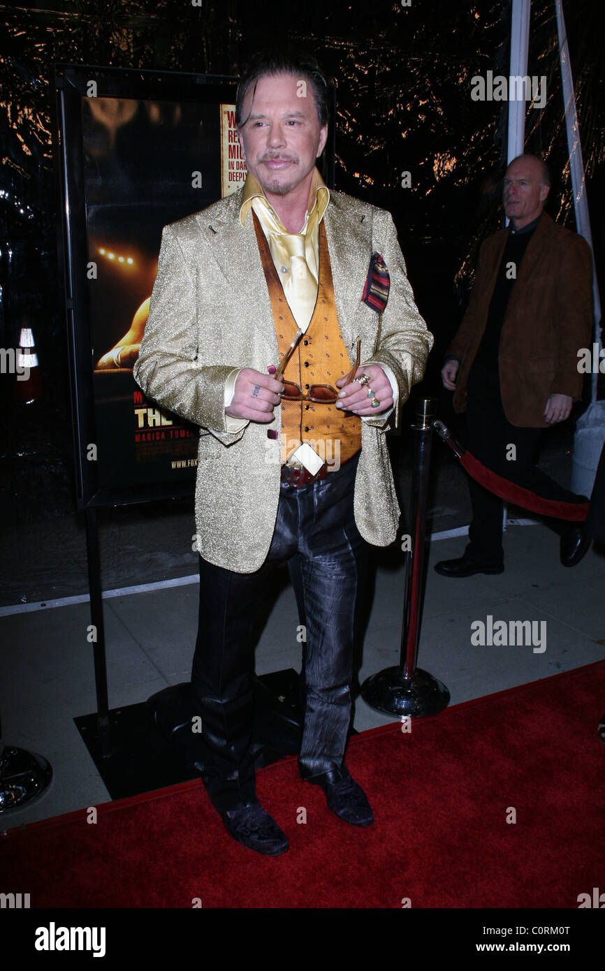 Mickey Rourke The L.A. Premiere of 'The Wrestler' held at the Academy ...