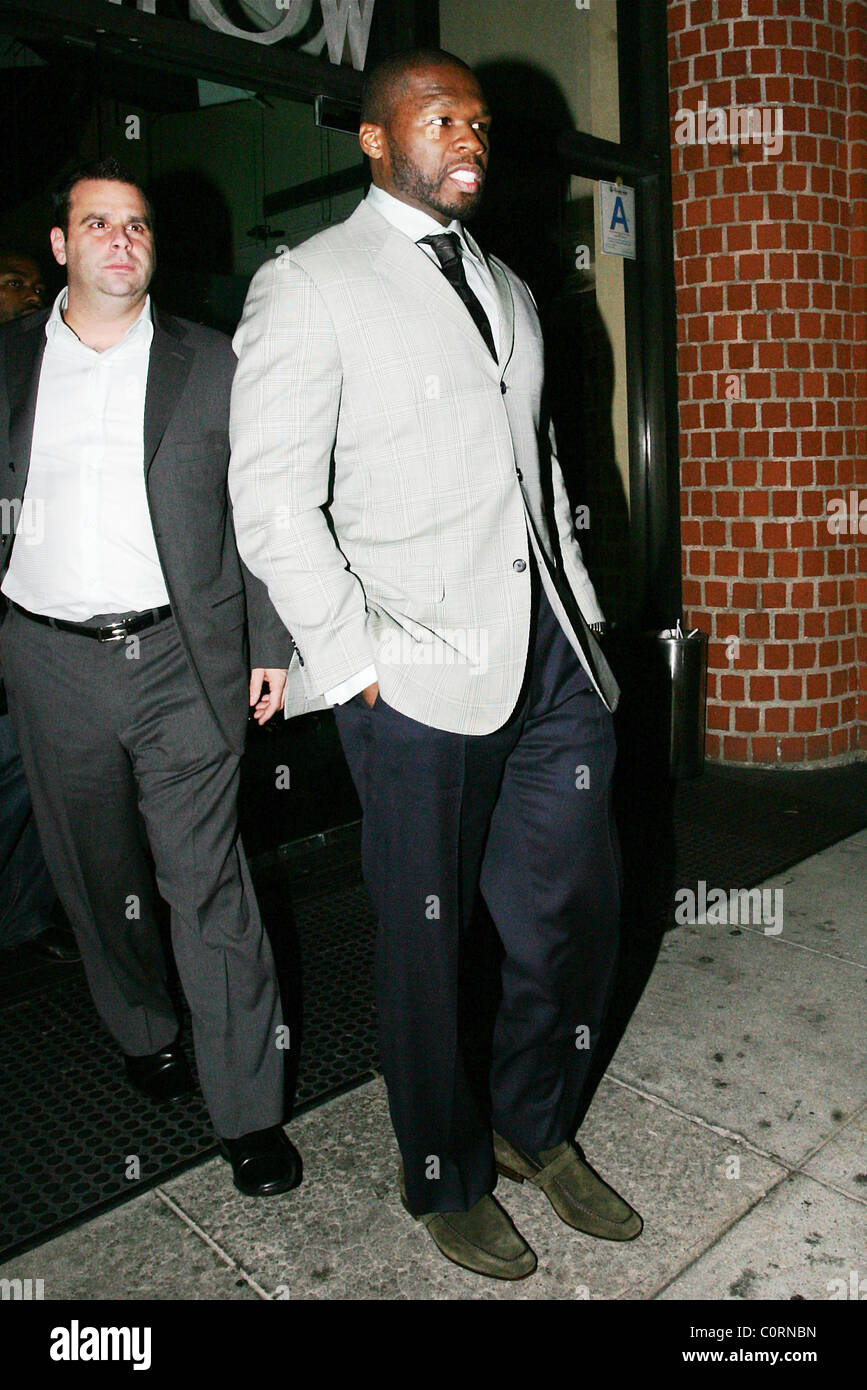 50 Cent, aka Curtis Jackson, leaving Mr Chow swapping his trademark ...