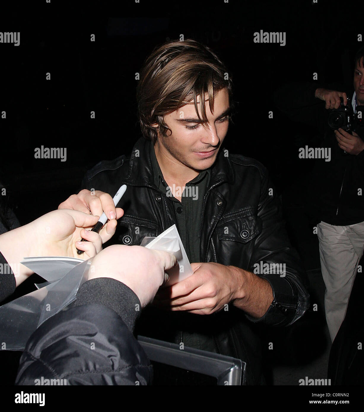 Zac Efron leaving a Lakers game at the Staples center Los Angeles ...
