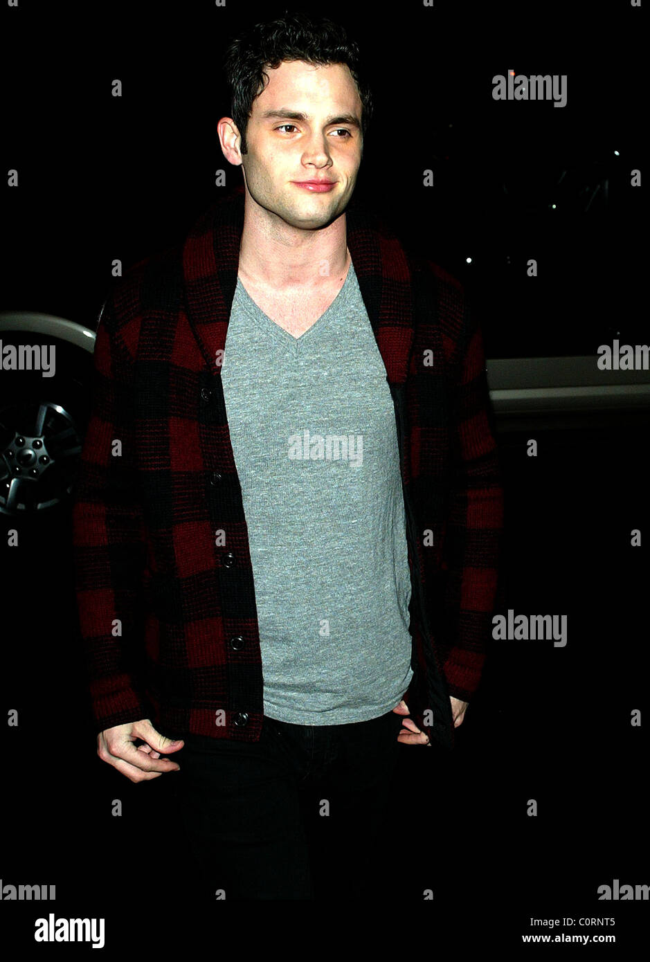 Penn Badgley Outside the Ray-Ban Remasters event - held at the Bowery Ballroom New York City ...