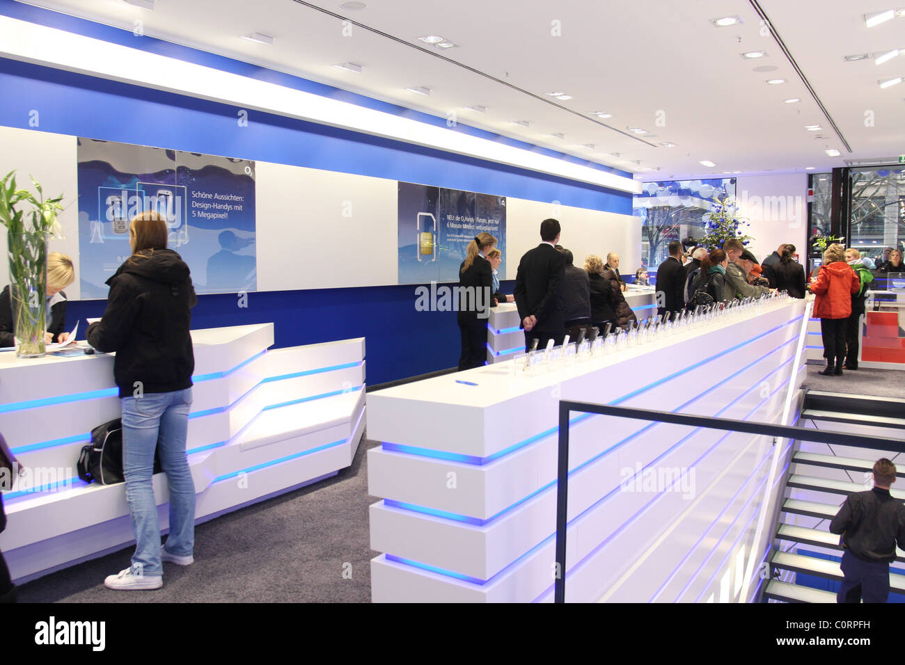 Grand opening O2 flagship store at Unter der Linden street Berlin ...