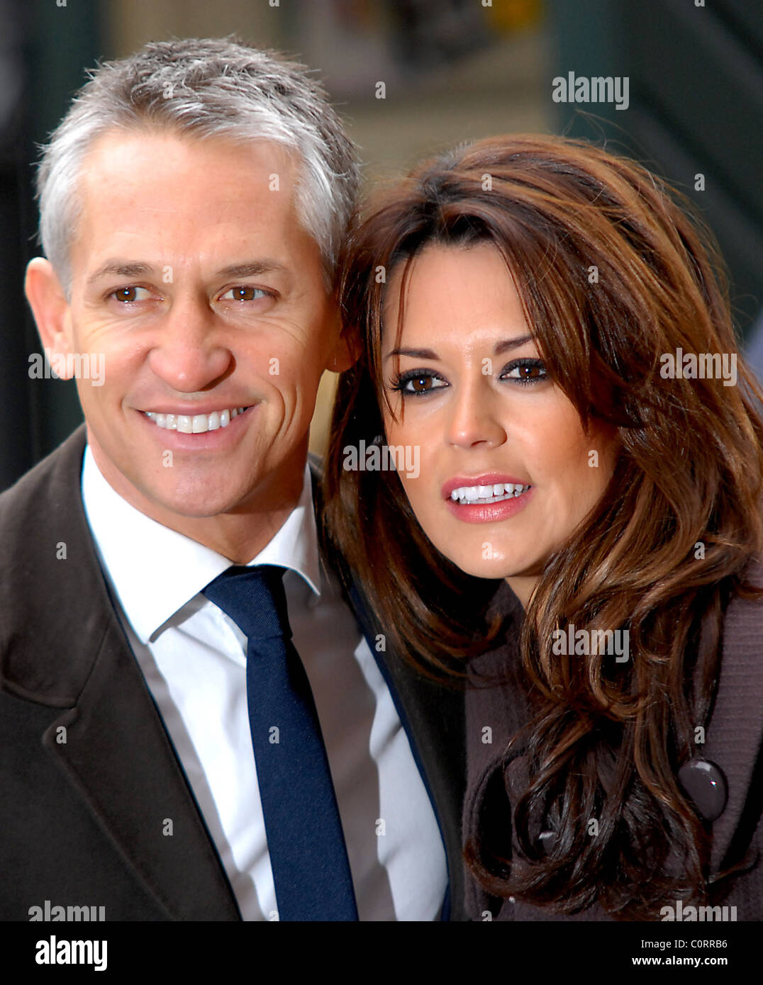 Gary lineker with danielle bux and children hi-res stock photography ...