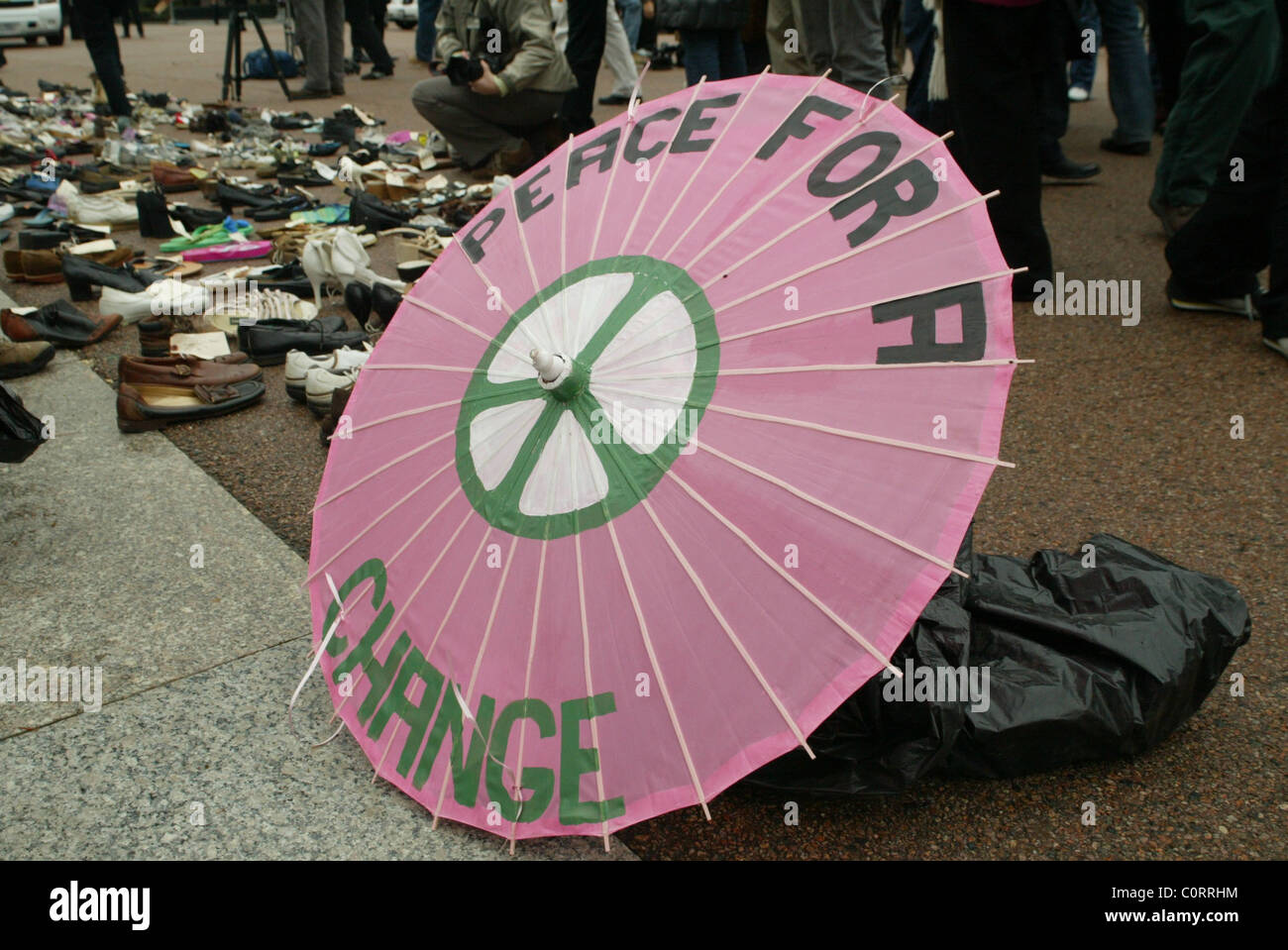Activist group Code Pink hold a protest, campaigning for the release of ...