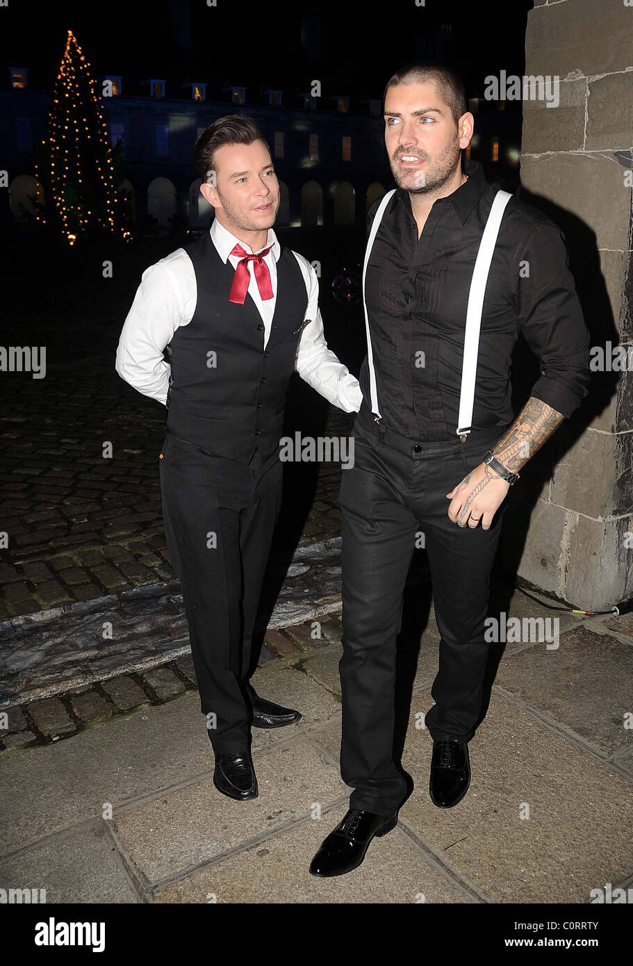 Stephen Gately and Shane Lynch Keith Duffy of Boyzone annual masquerade ...