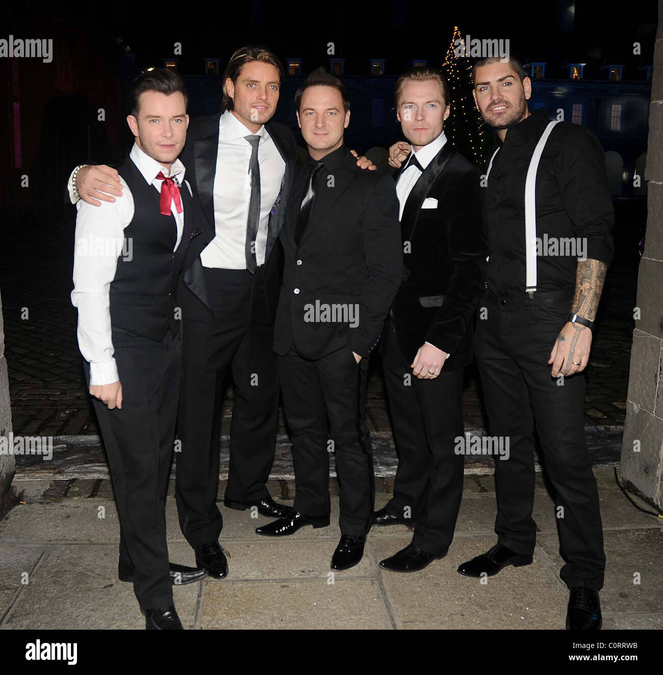 L to R: Stephen Gately, Keith Duffy, Mikey Graham, Ronan Keating and ...