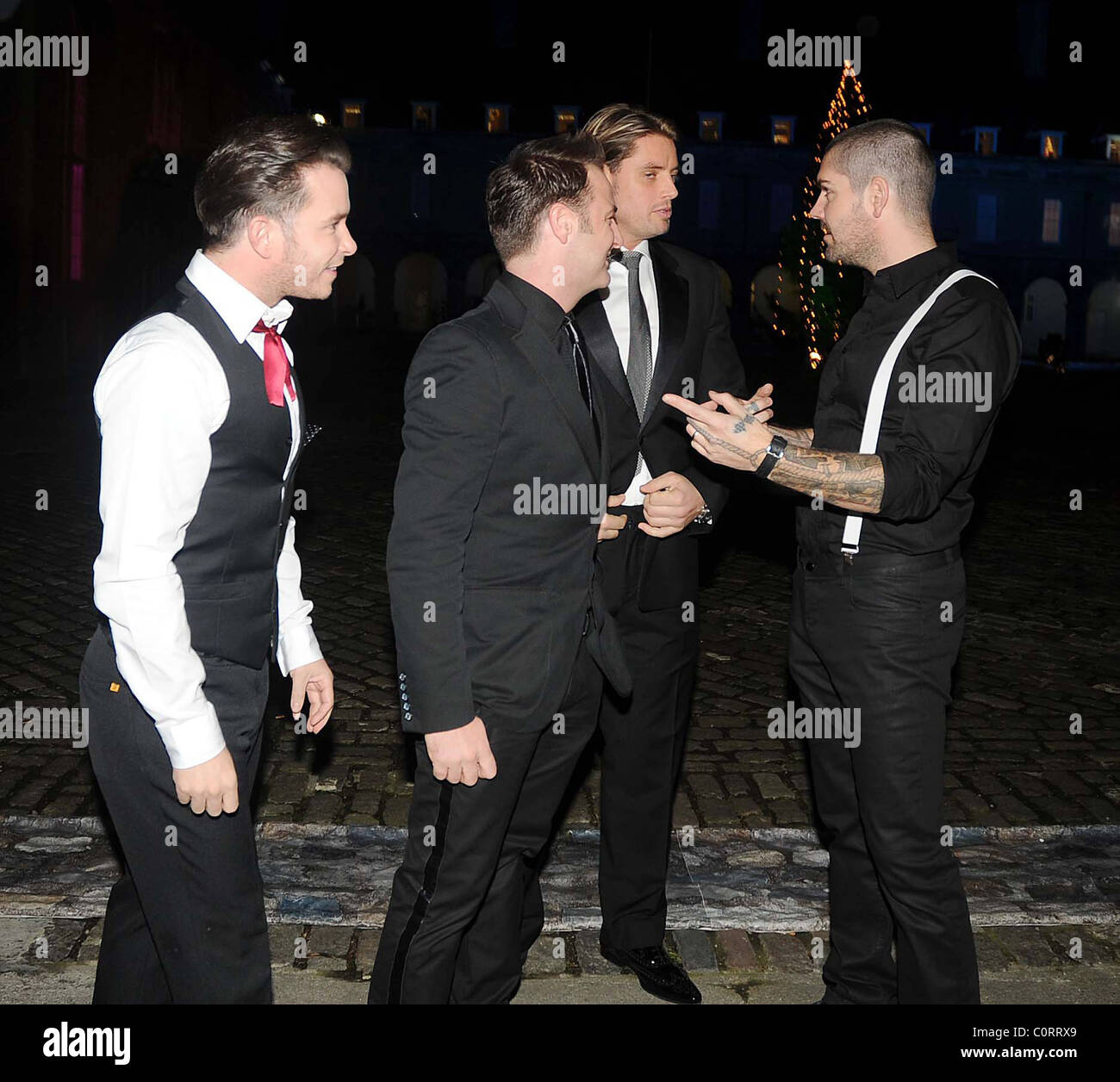 Stephen Gately, Keith Duffy, Mikey Graham and Shane Lynch talking Keith ...