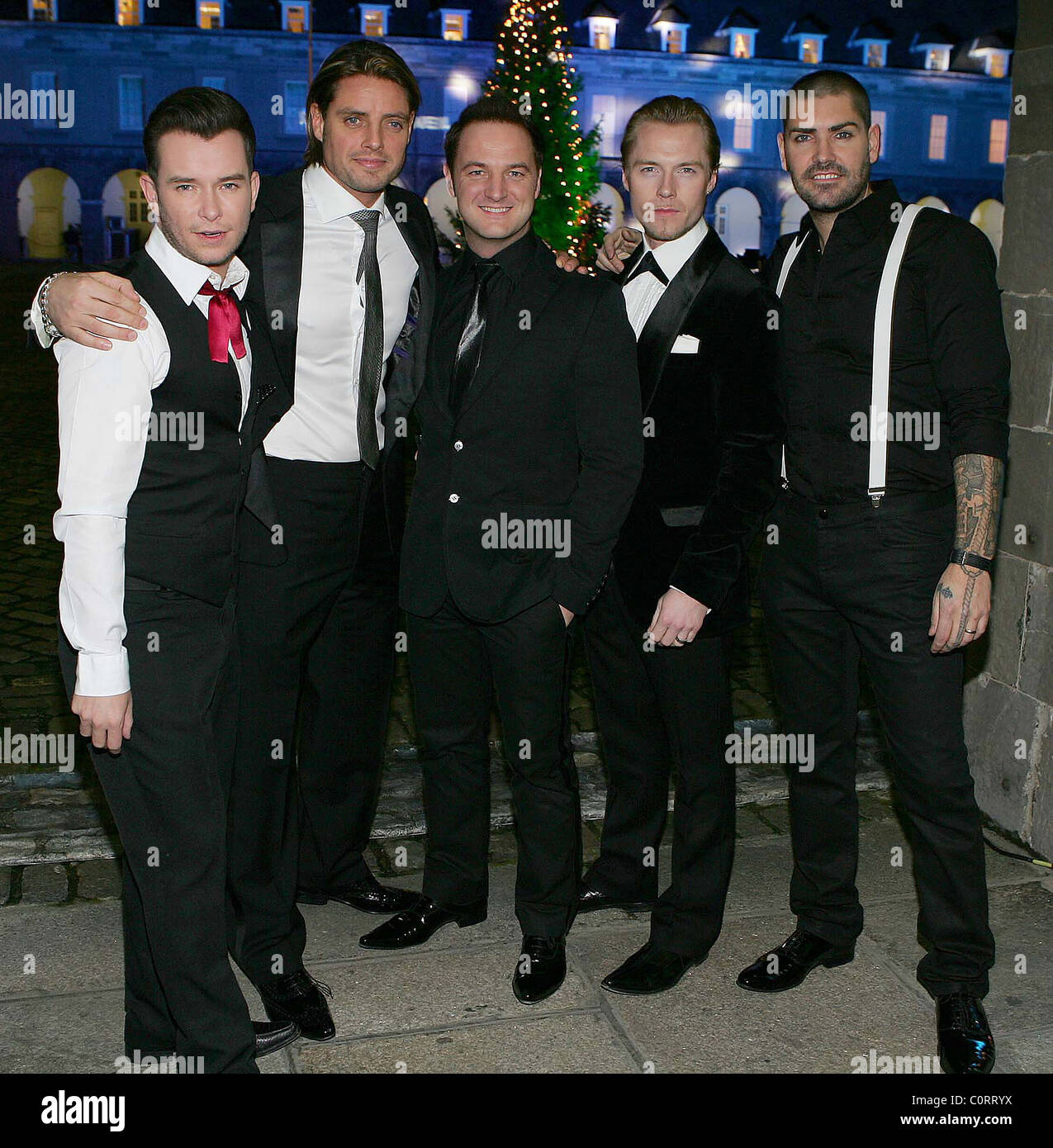 L to R: Stephen Gately, Keith Duffy, Mikey Graham, Ronan Keating and ...